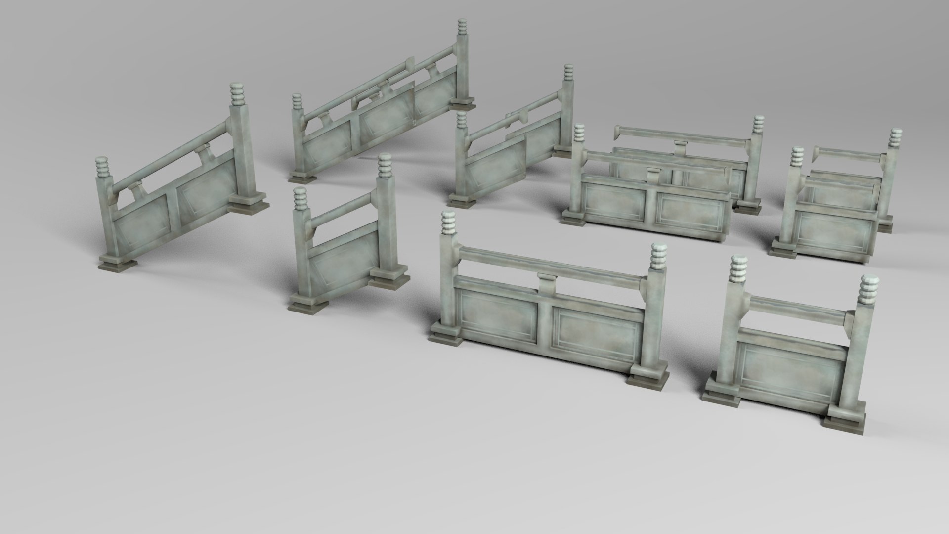 Outdoor Stone Temple Walls 3D Model - TurboSquid 1780093