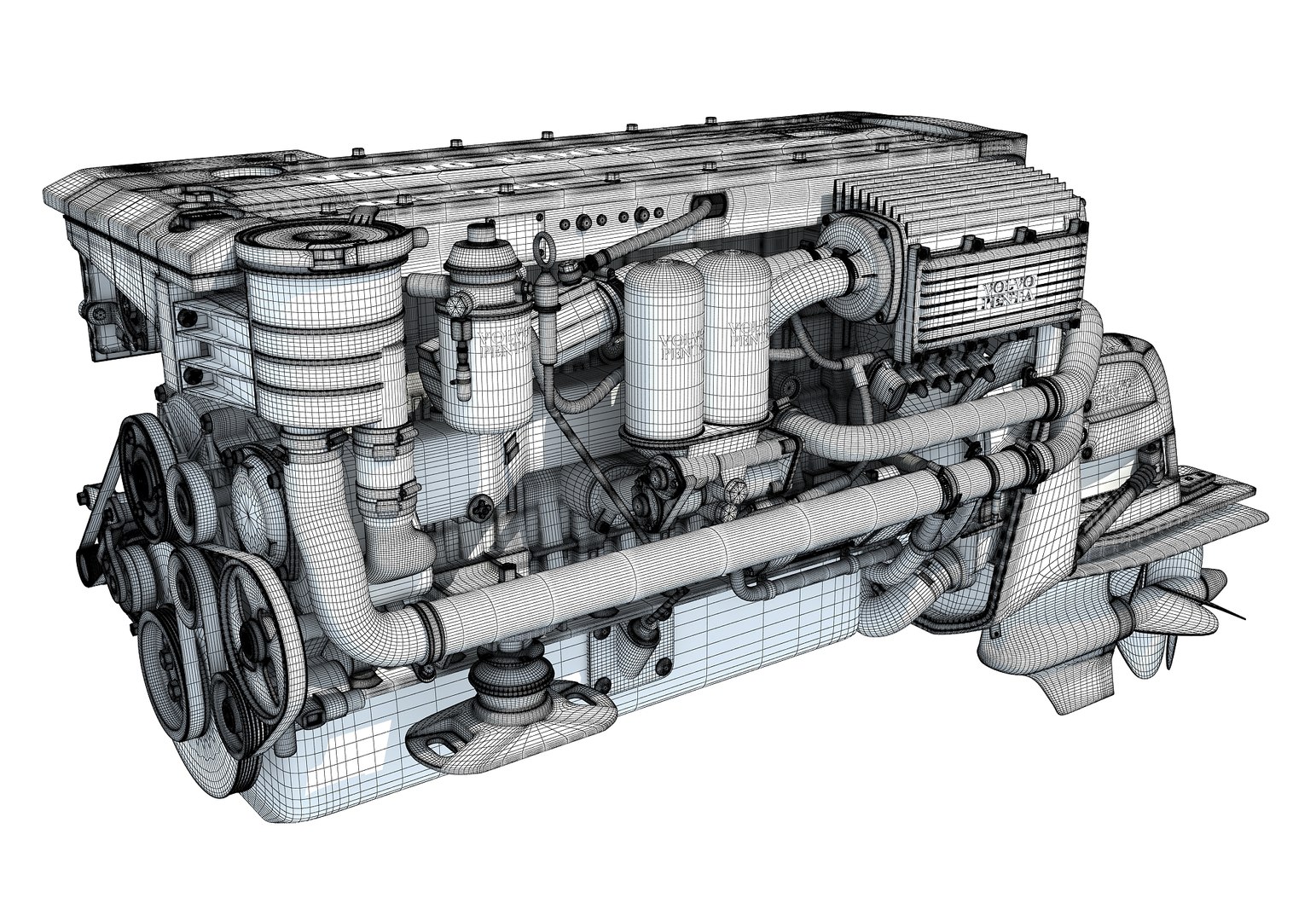 3D penta engine - TurboSquid 1301962