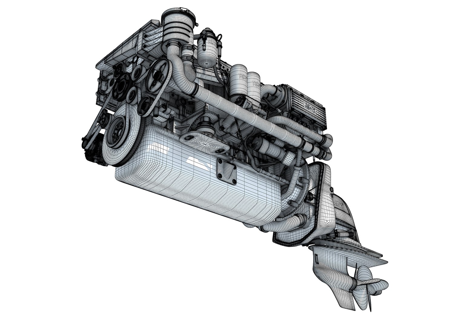 3D penta engine - TurboSquid 1301962