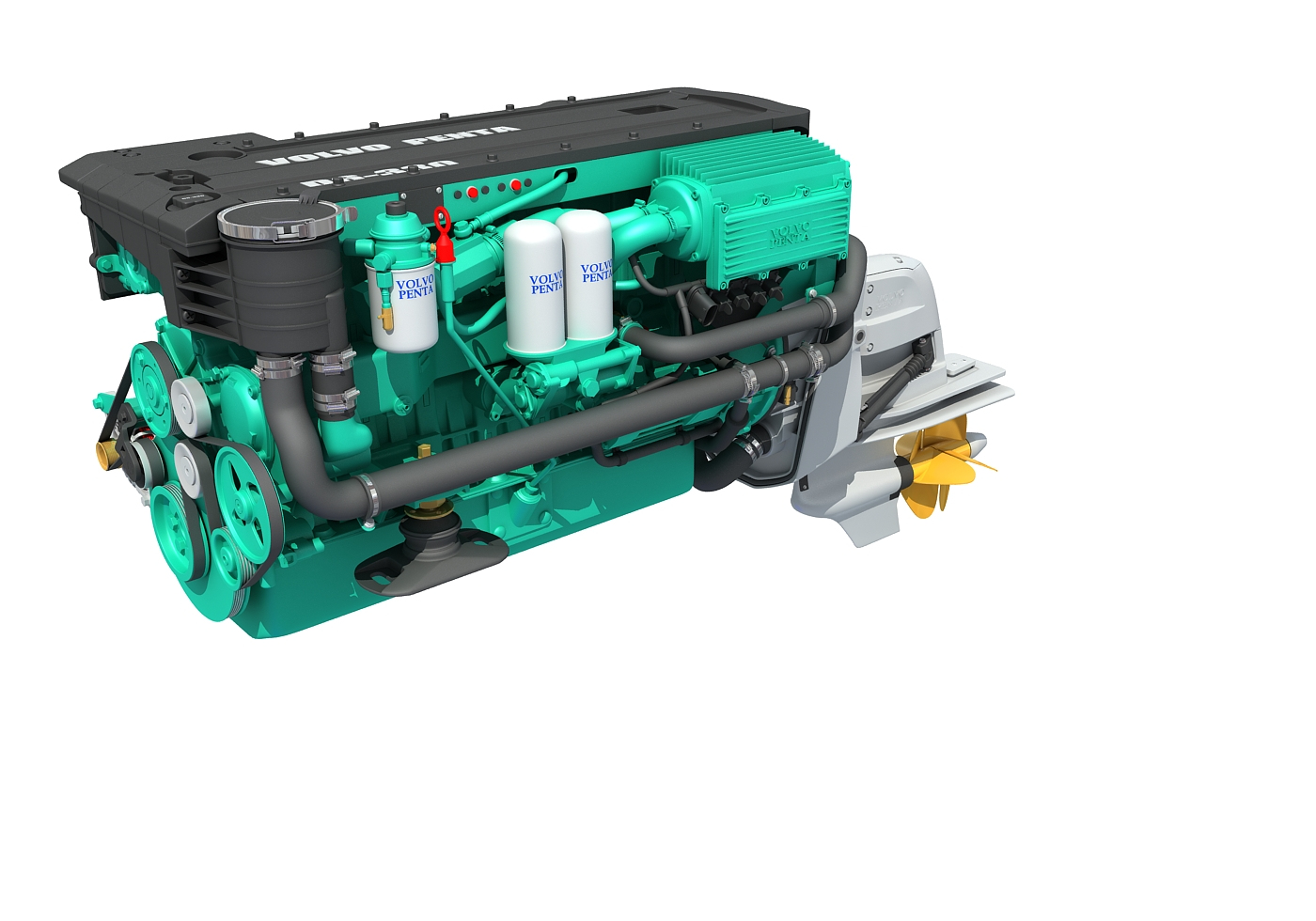 modelo 3d Motor Volvo Penta Powerboat - TurboSquid 1301962