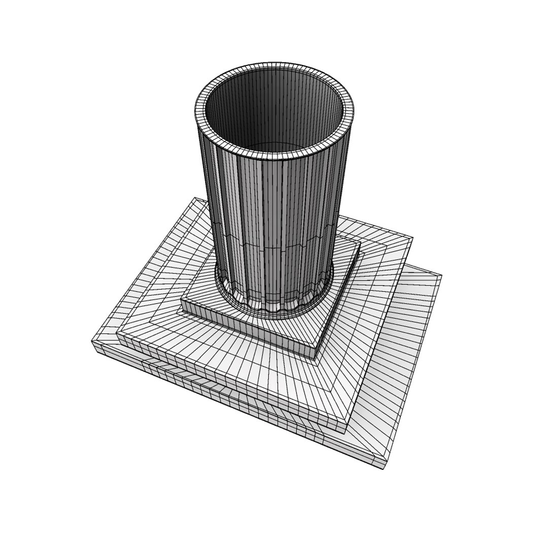 3d Rectangular Base Printable Pedestal