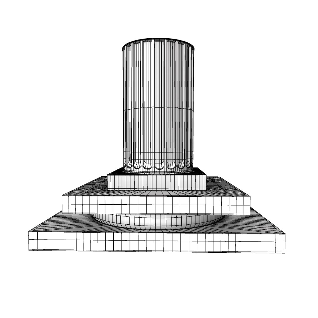 3d Rectangular Base Printable Pedestal