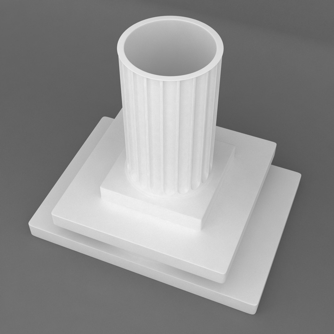 3d Rectangular Base Printable Pedestal