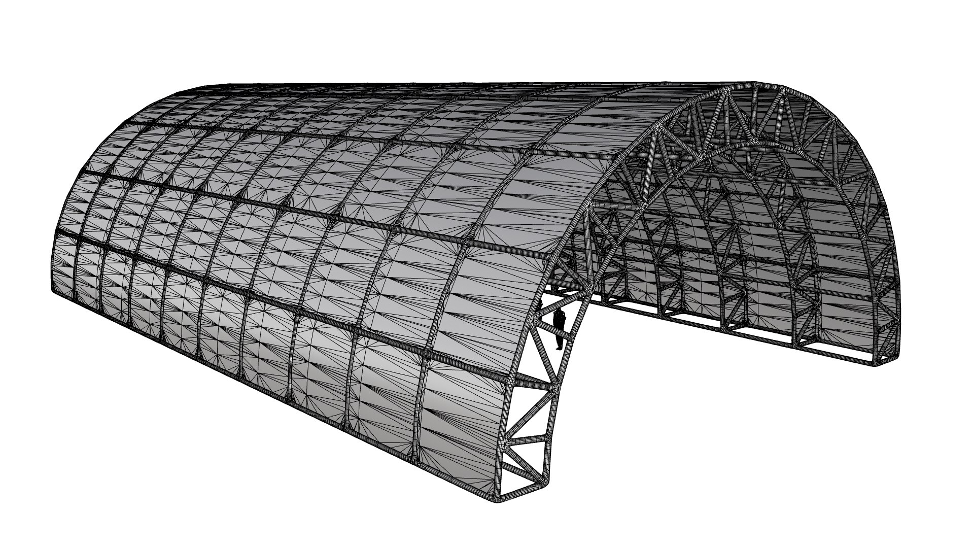 3D Truss Arches Tunnel Model - TurboSquid 2165344