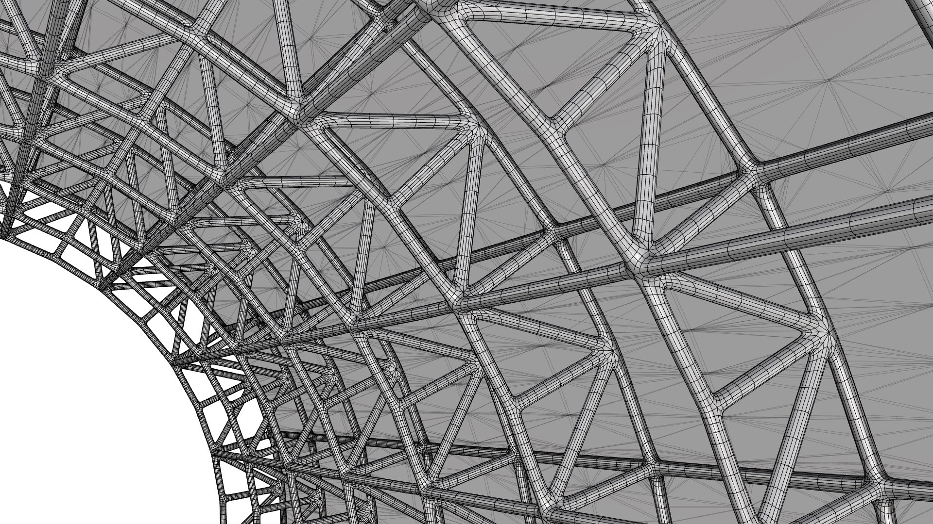 3D Truss Arches Tunnel Model - TurboSquid 2165344