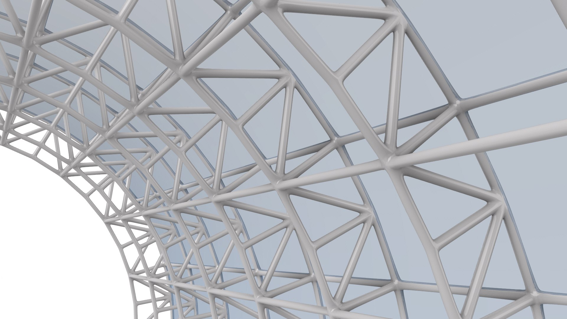 3D Truss Arches Tunnel Model - TurboSquid 2165344