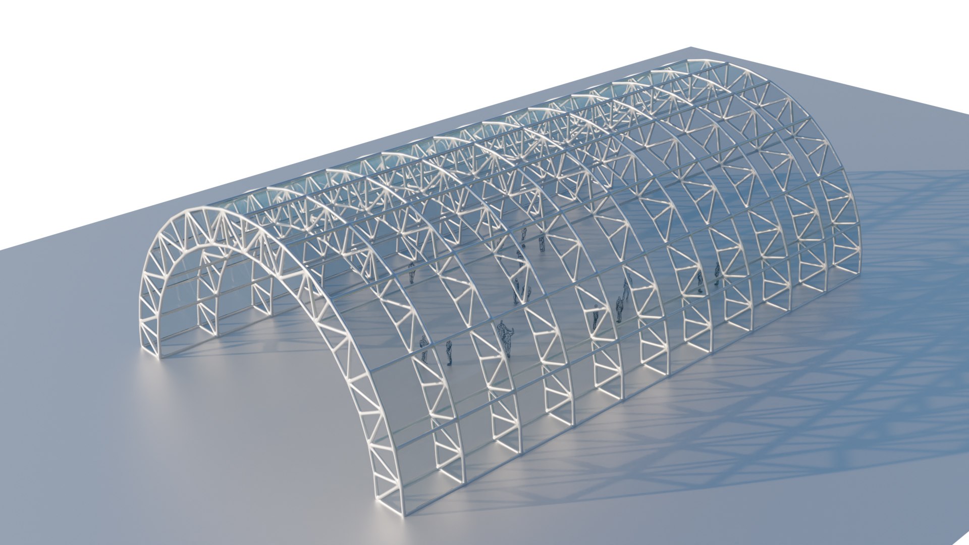3D Truss Arches Tunnel Model - TurboSquid 2165344