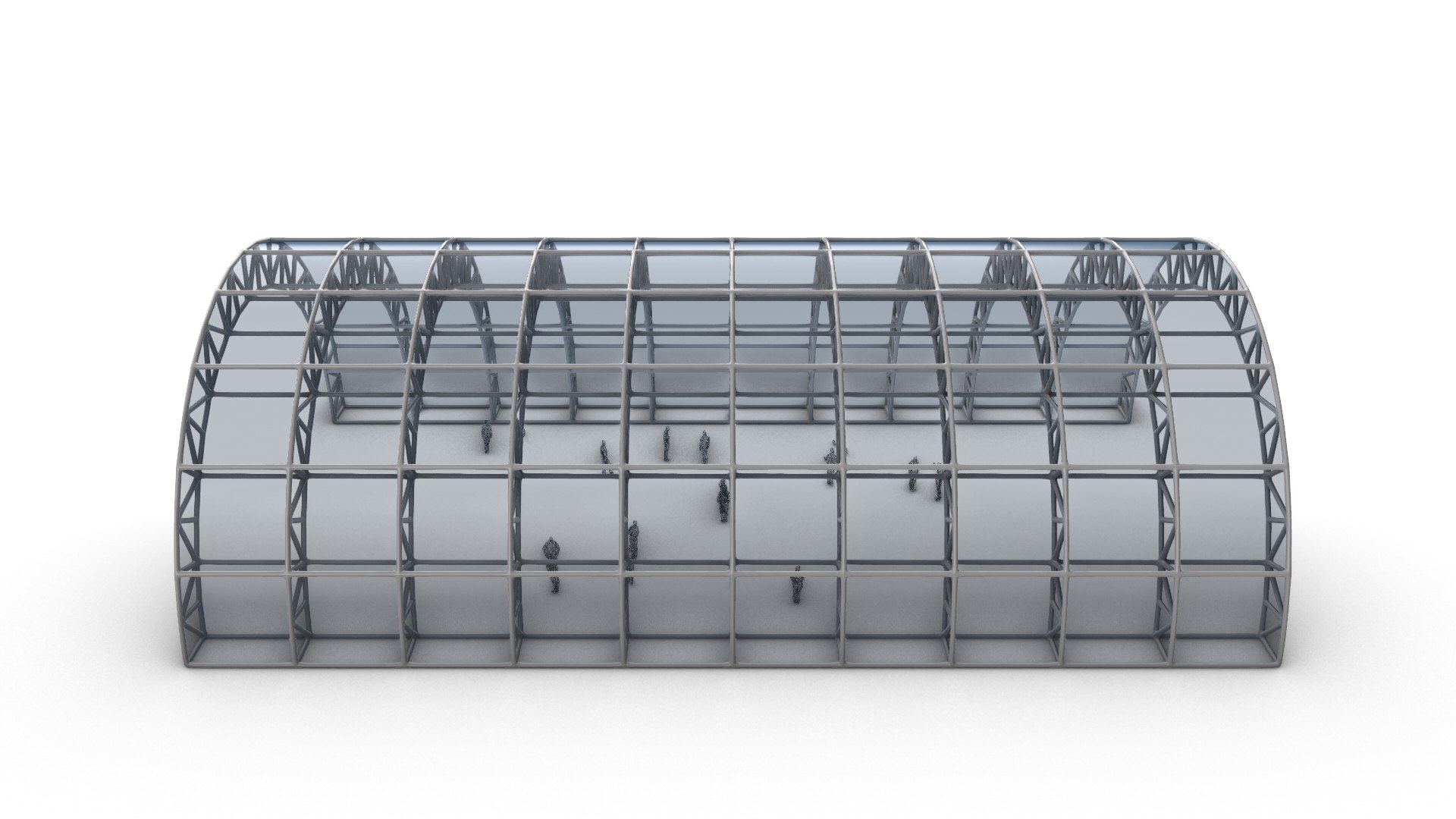 3D Truss Arches Tunnel Model - TurboSquid 2165344