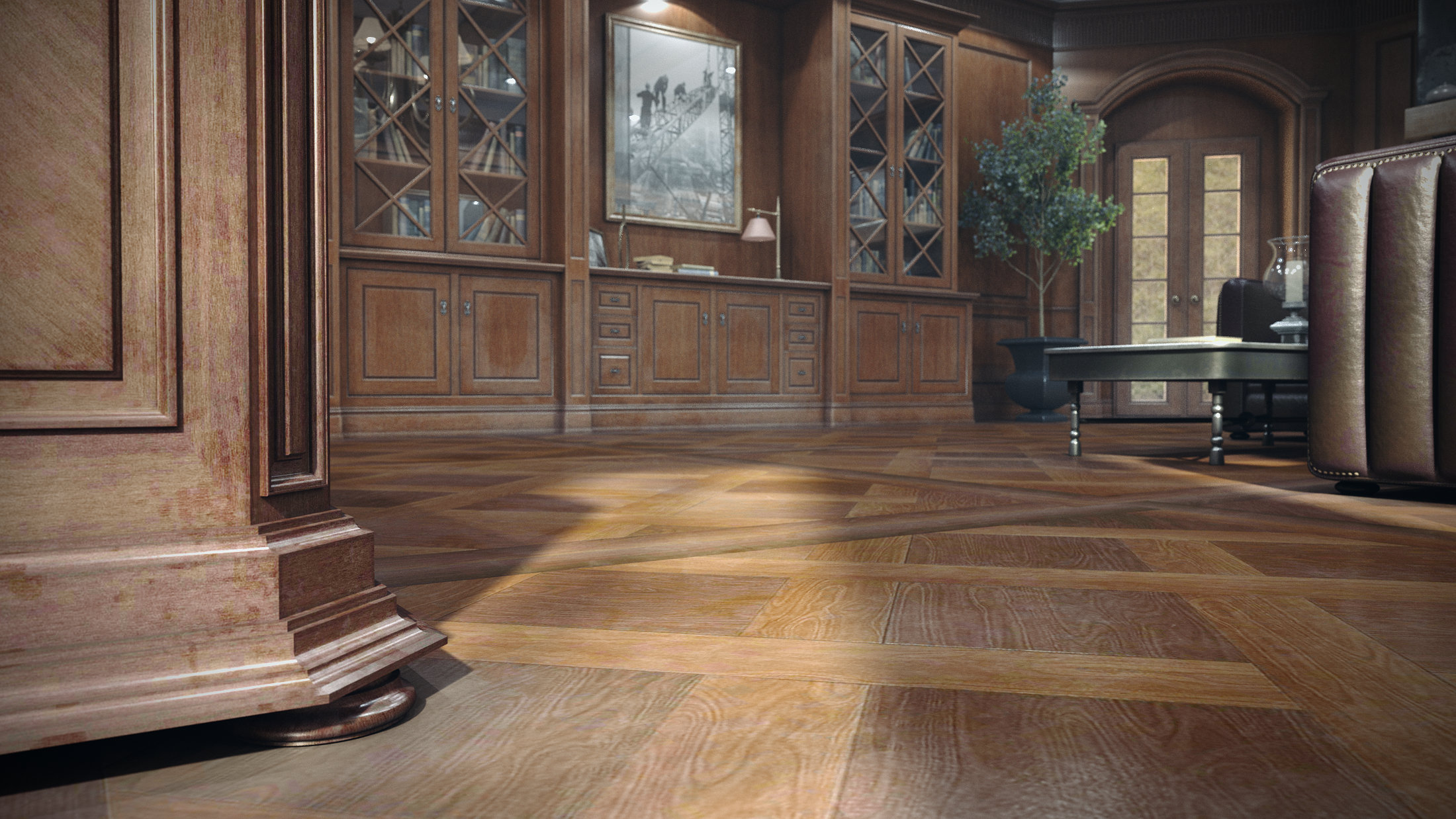 3D модель Классические текстуры PBR для домашнего офиса 8K - TurboSquid ...