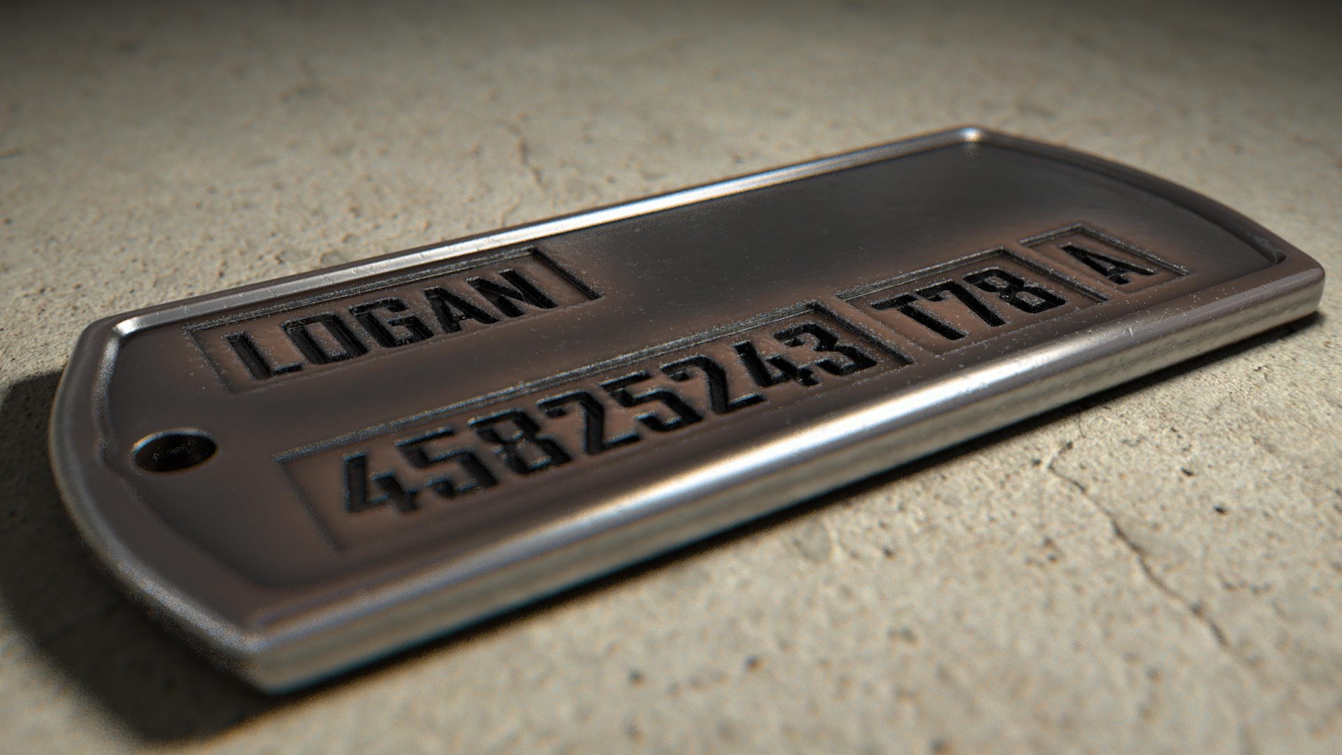 3d logan wolverines dog tags