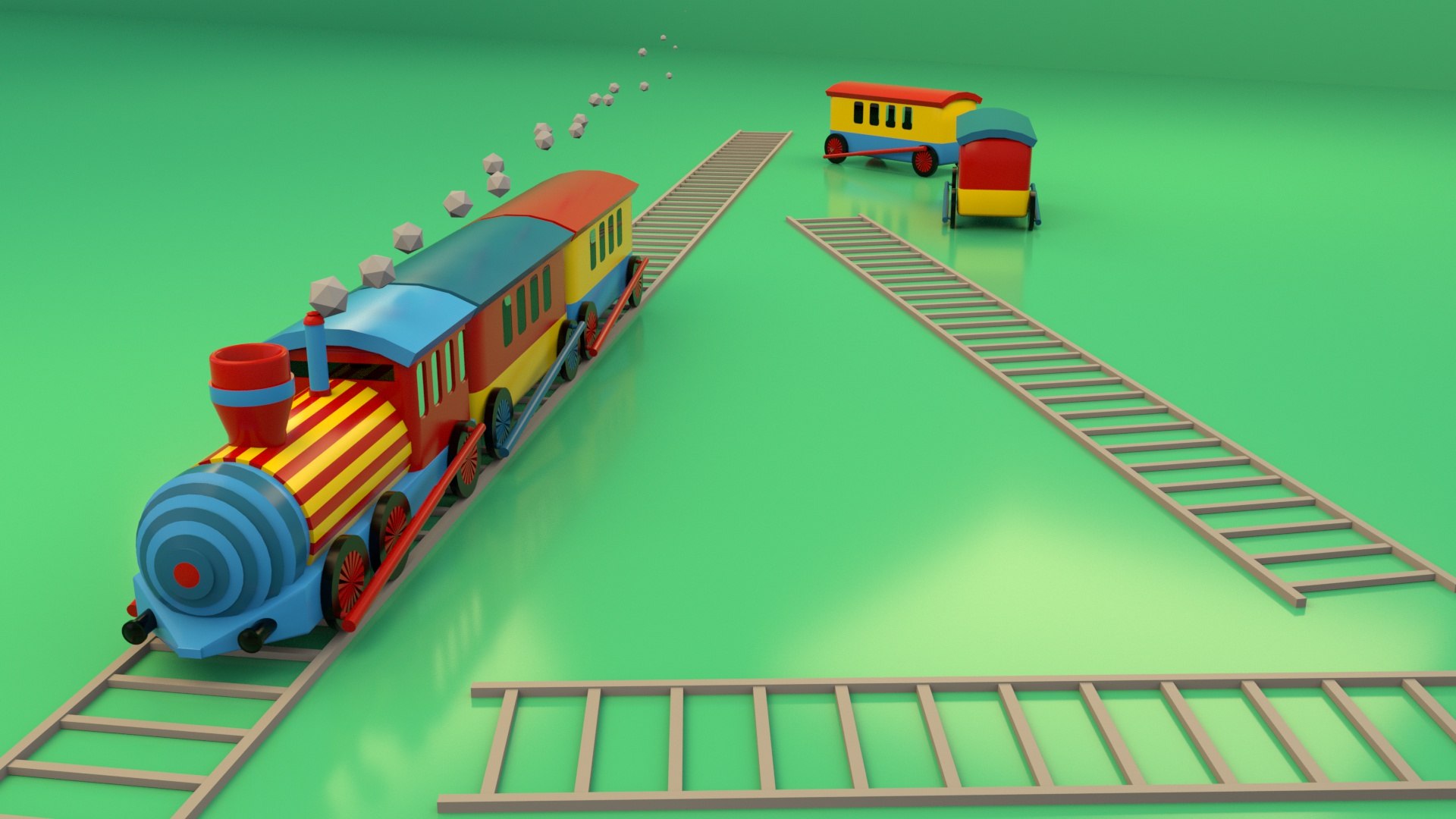 Rigged Cartoon Train 3D Model - TurboSquid 1618875