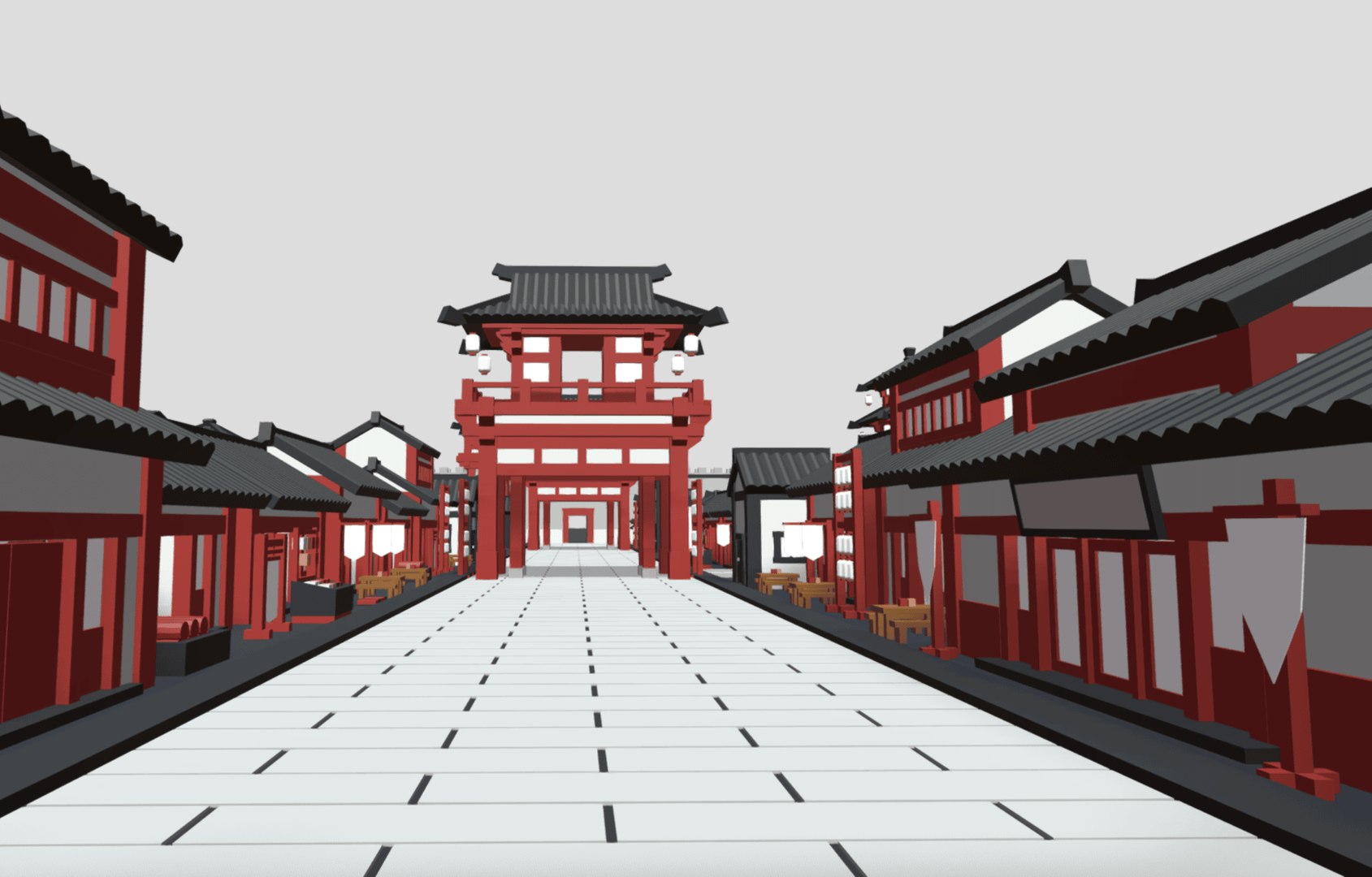 Low Poly Chinese City 3D Model - TurboSquid 2305083