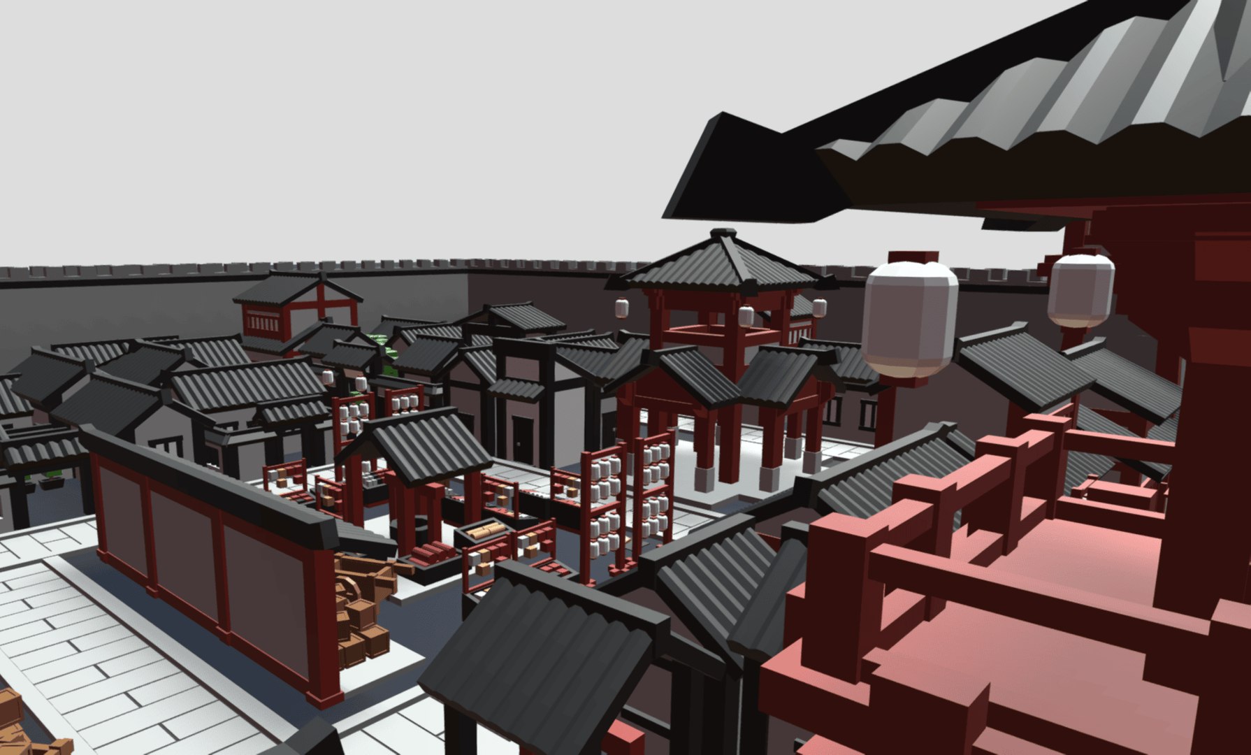 Low Poly Chinese City 3D Model - TurboSquid 2305083