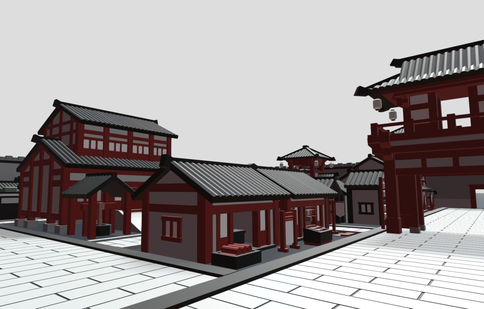 Low Poly Chinese City 3D Model - TurboSquid 2305083