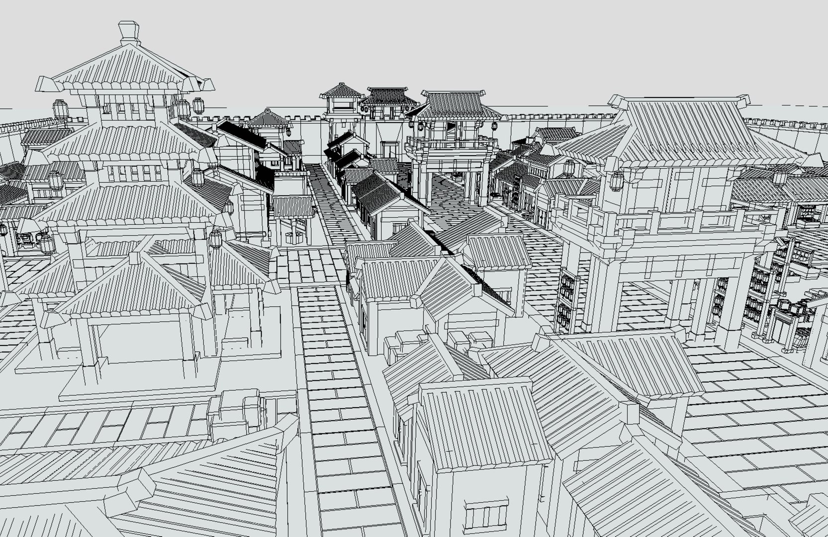 Low Poly Chinese City 3D Model - TurboSquid 2305083