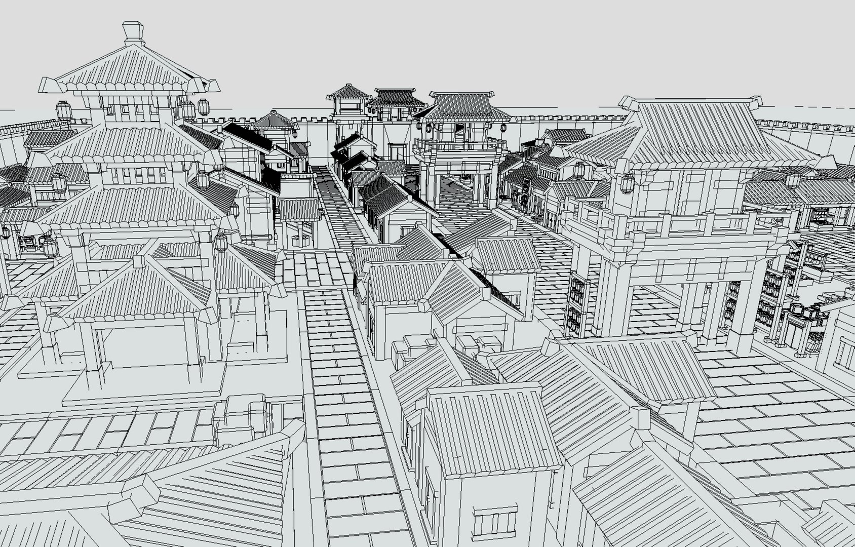 Low Poly Chinese City 3D Model - TurboSquid 2305083