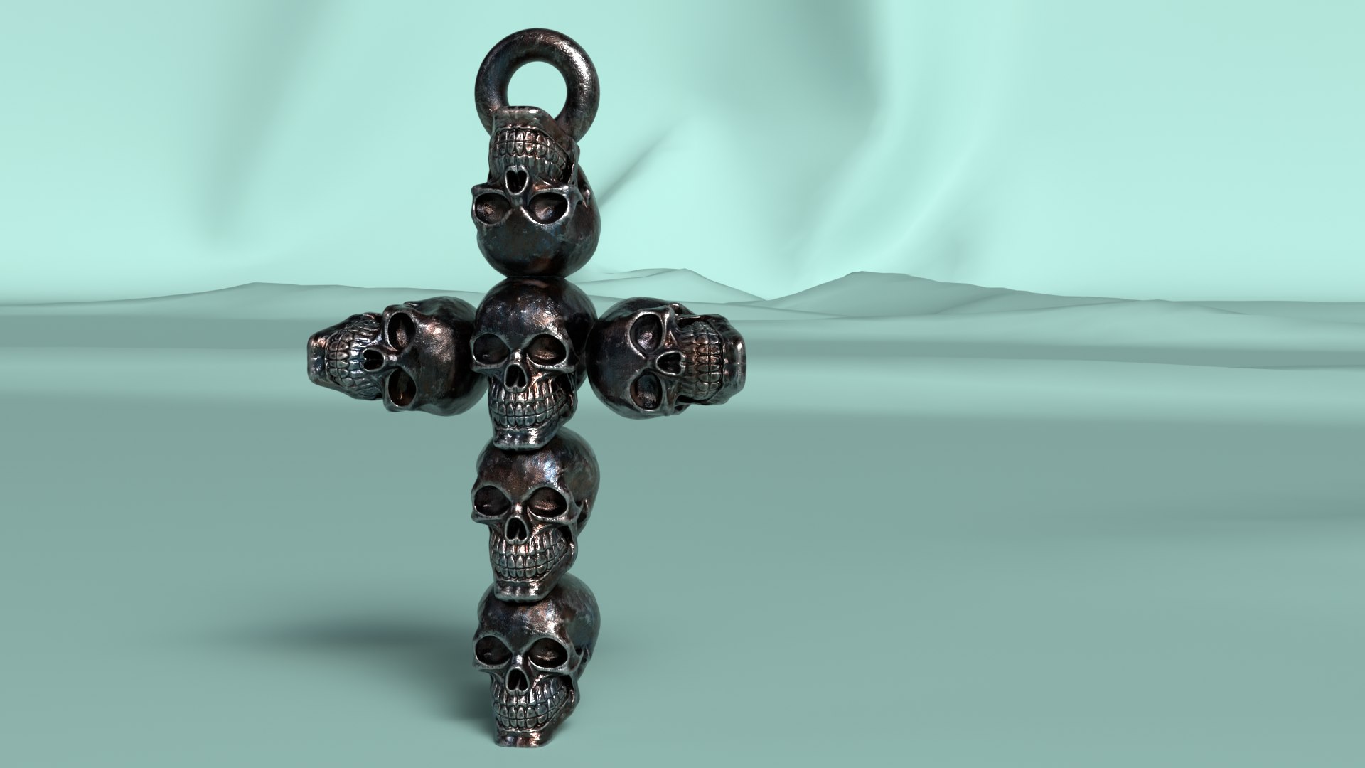 Skull Cross STL 3D Model - TurboSquid 2134366
