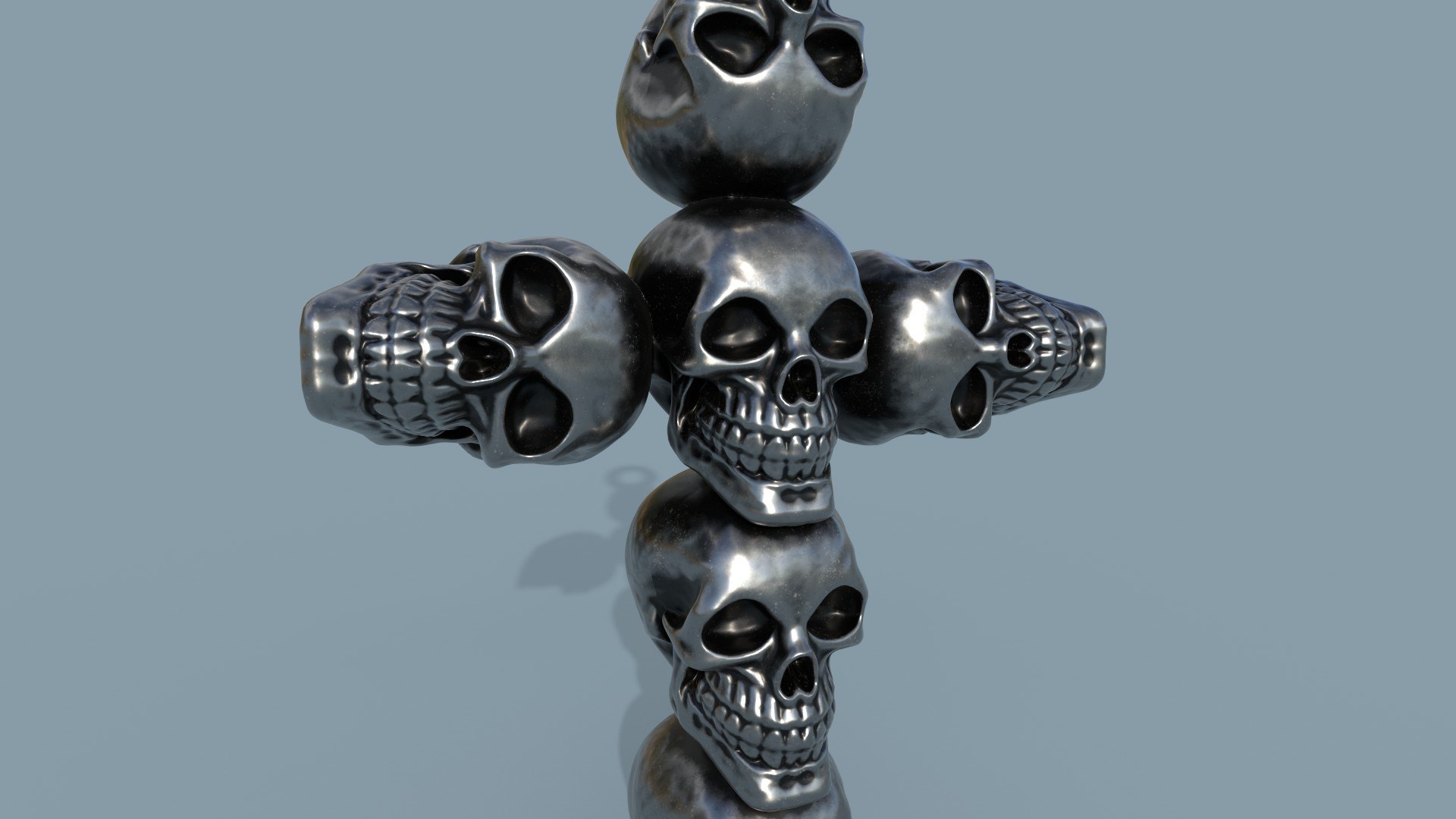 Skull Cross STL 3D Model - TurboSquid 2134366