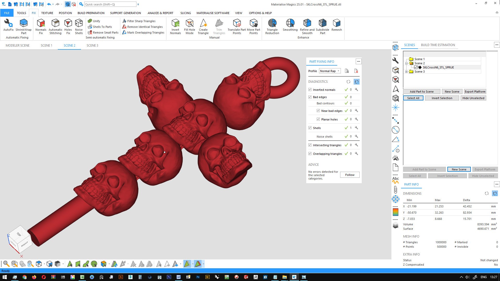 Skull Cross STL 3D Model - TurboSquid 2134366