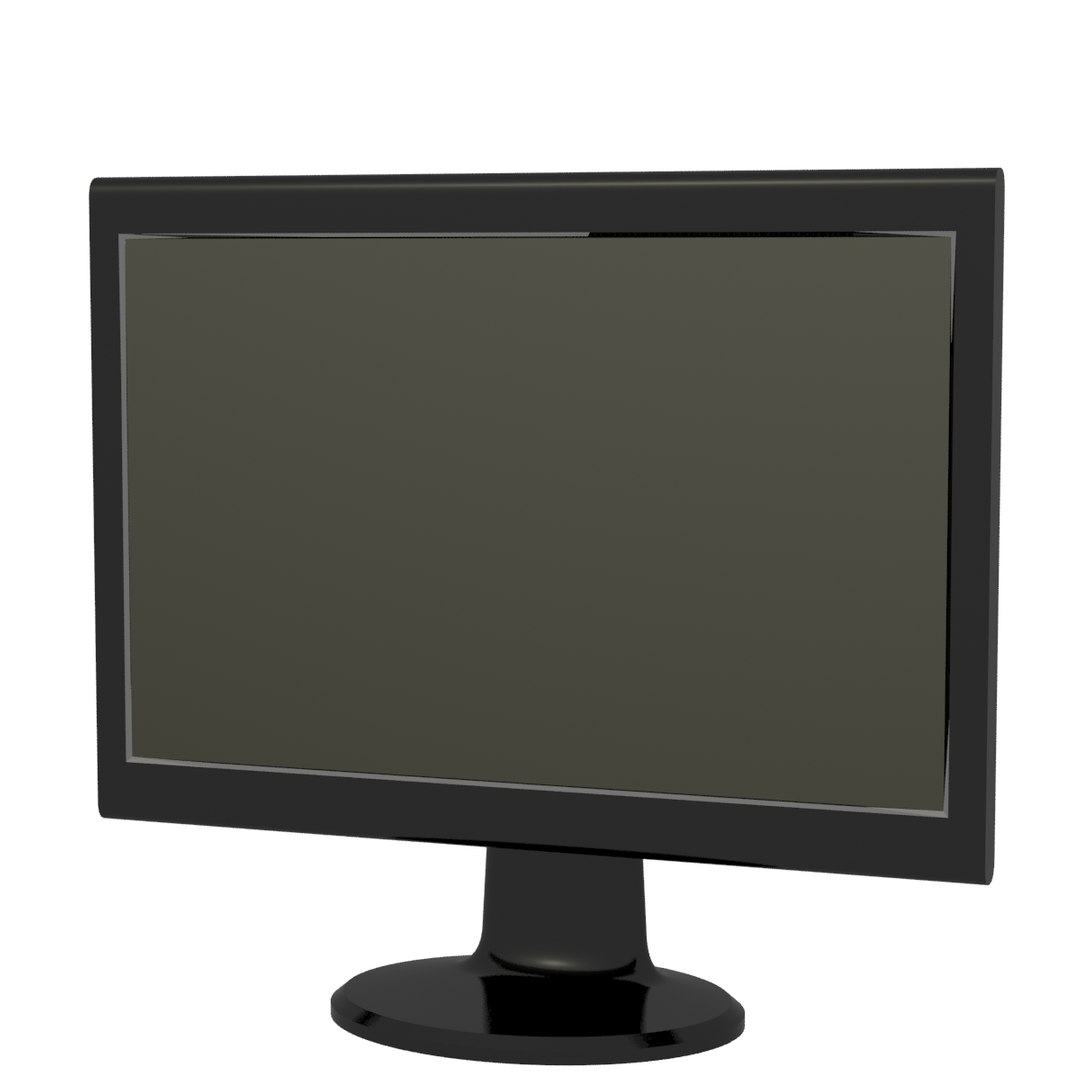 3d realistic lcd computer monitor