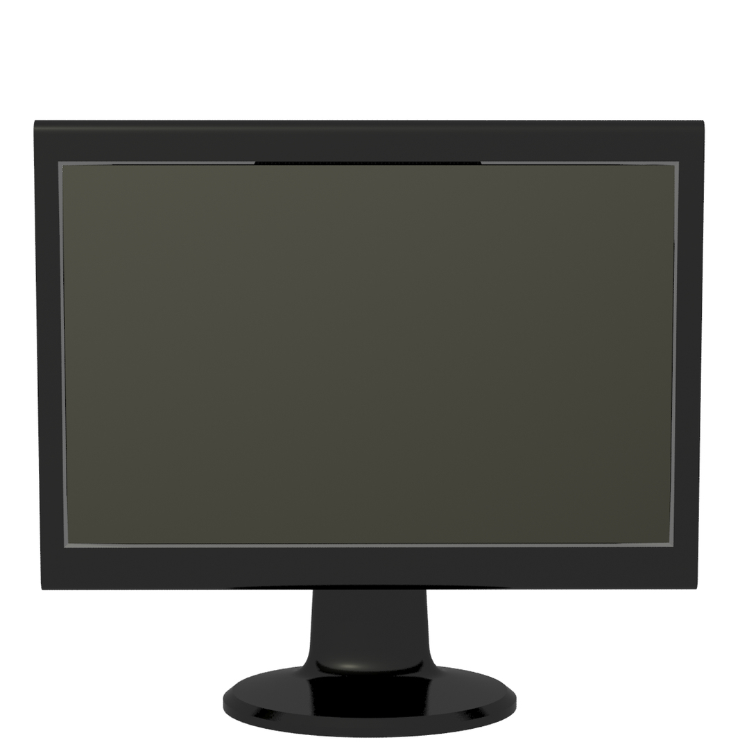 3d realistic lcd computer monitor