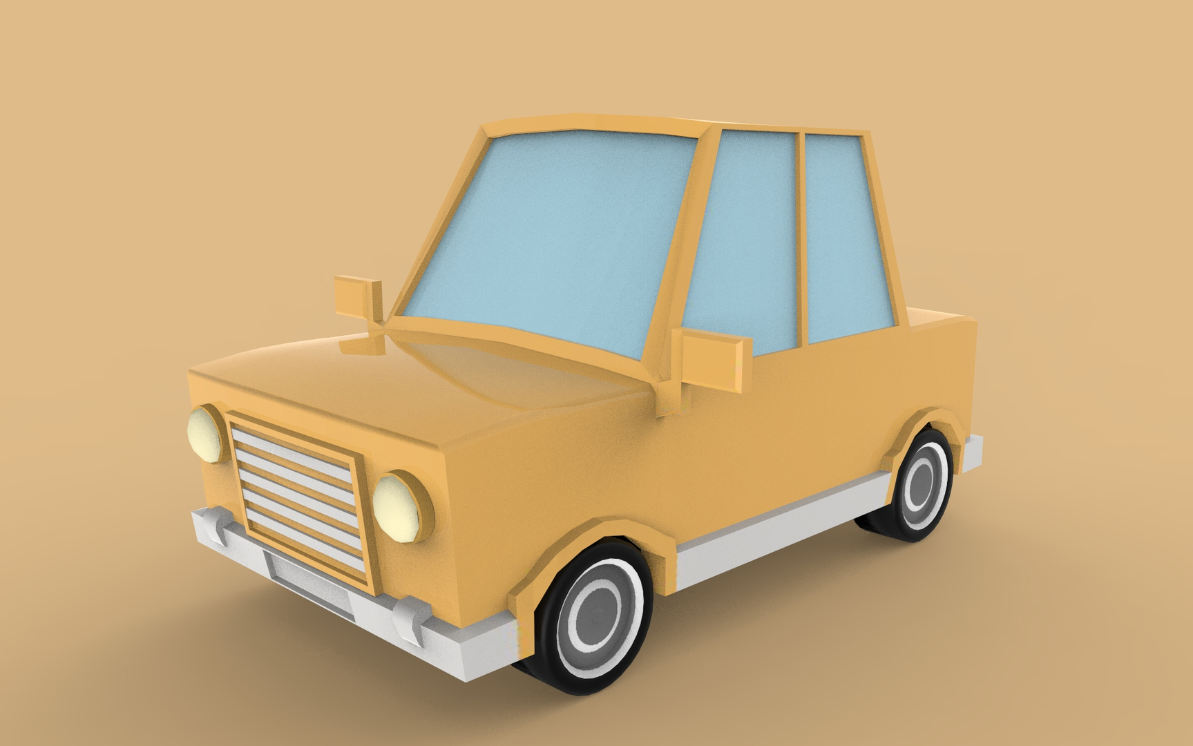 3D cartoon car model - TurboSquid 1295416