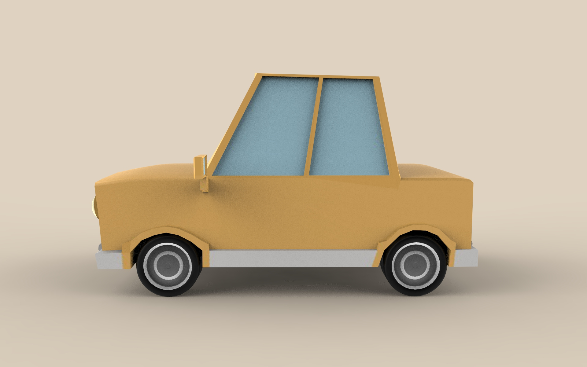 3D cartoon car model - TurboSquid 1295416