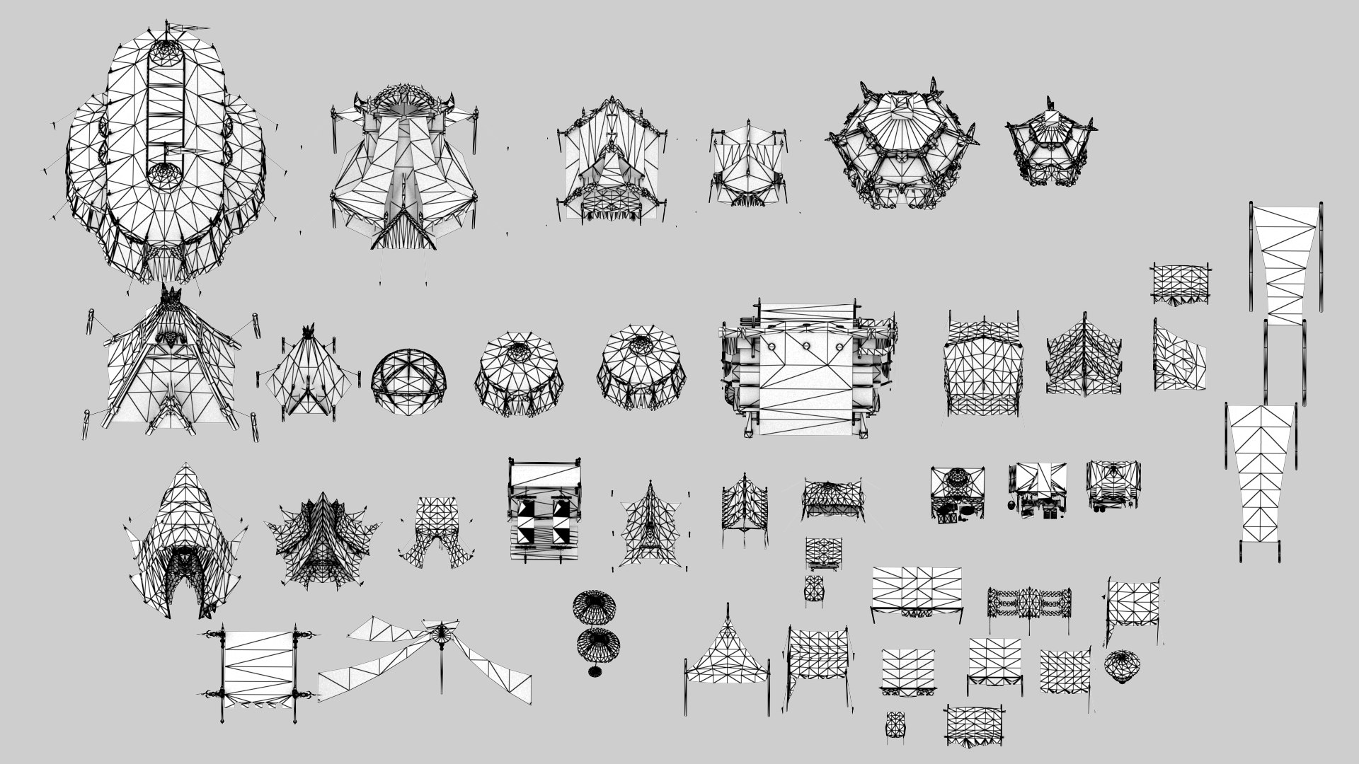 March Tents Yurt Camp Shop Tribal Barracks 3D Model - TurboSquid 2330631