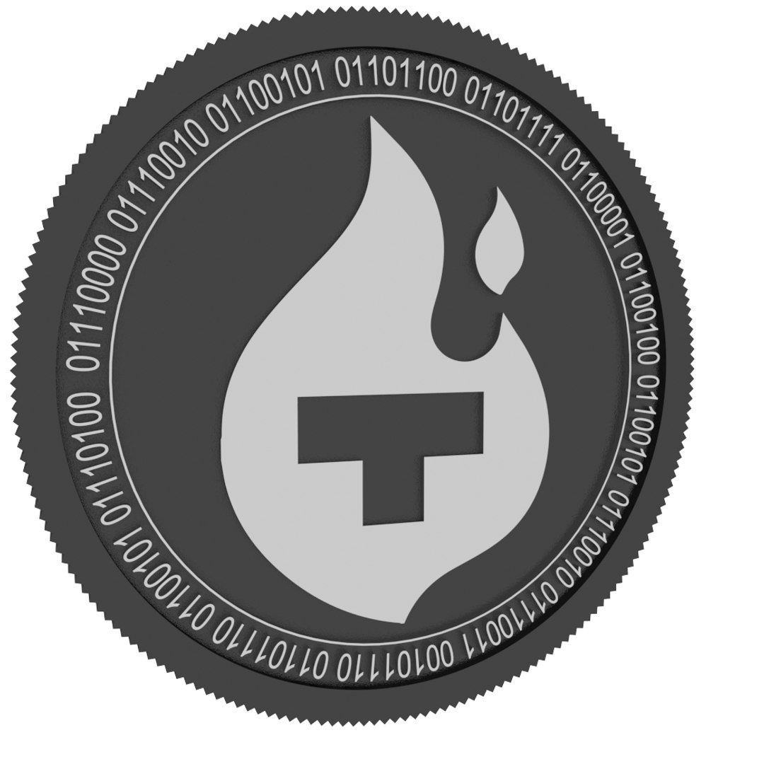 Theta fuel black coin 3D - TurboSquid 1458729
