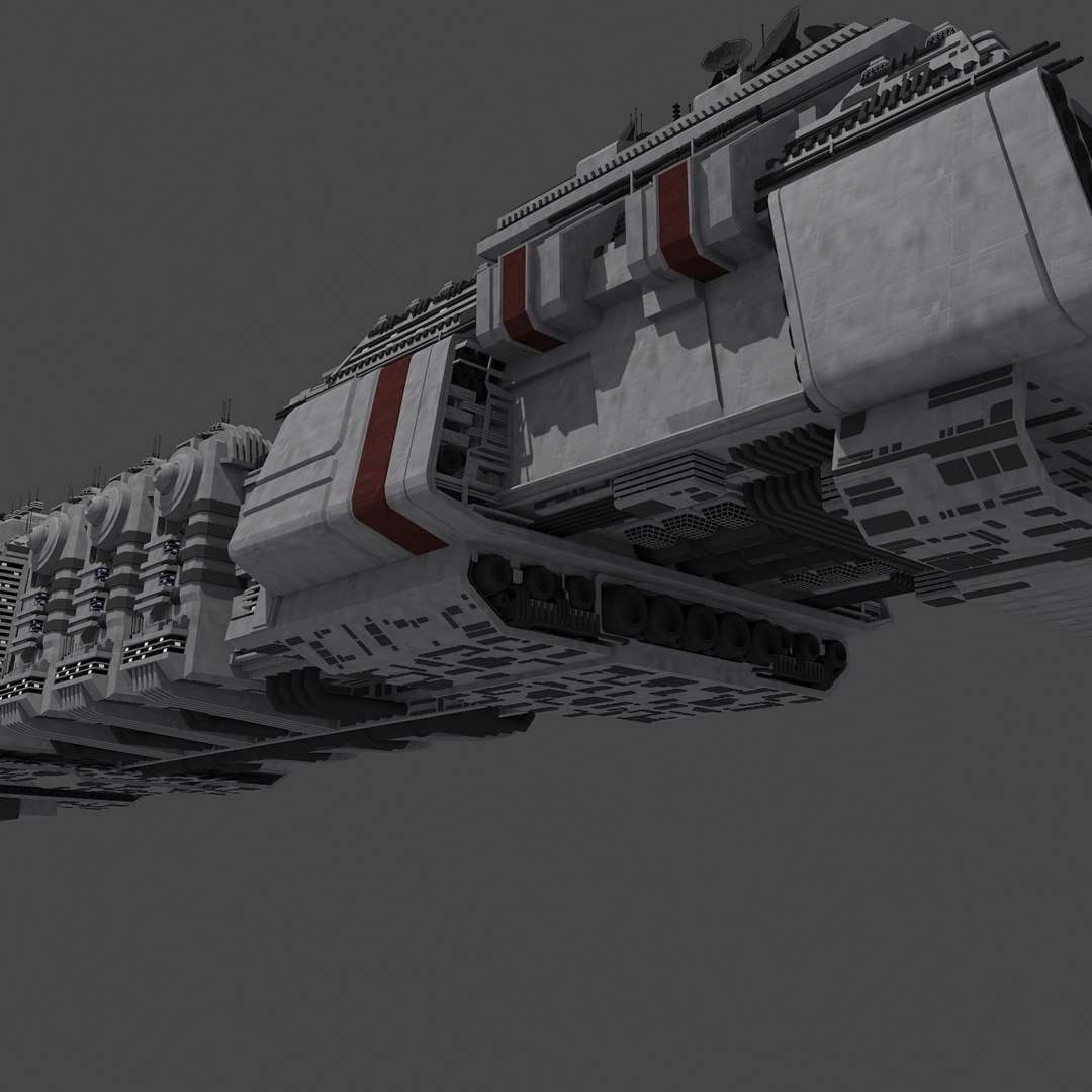 3ds max - large spaceship 1