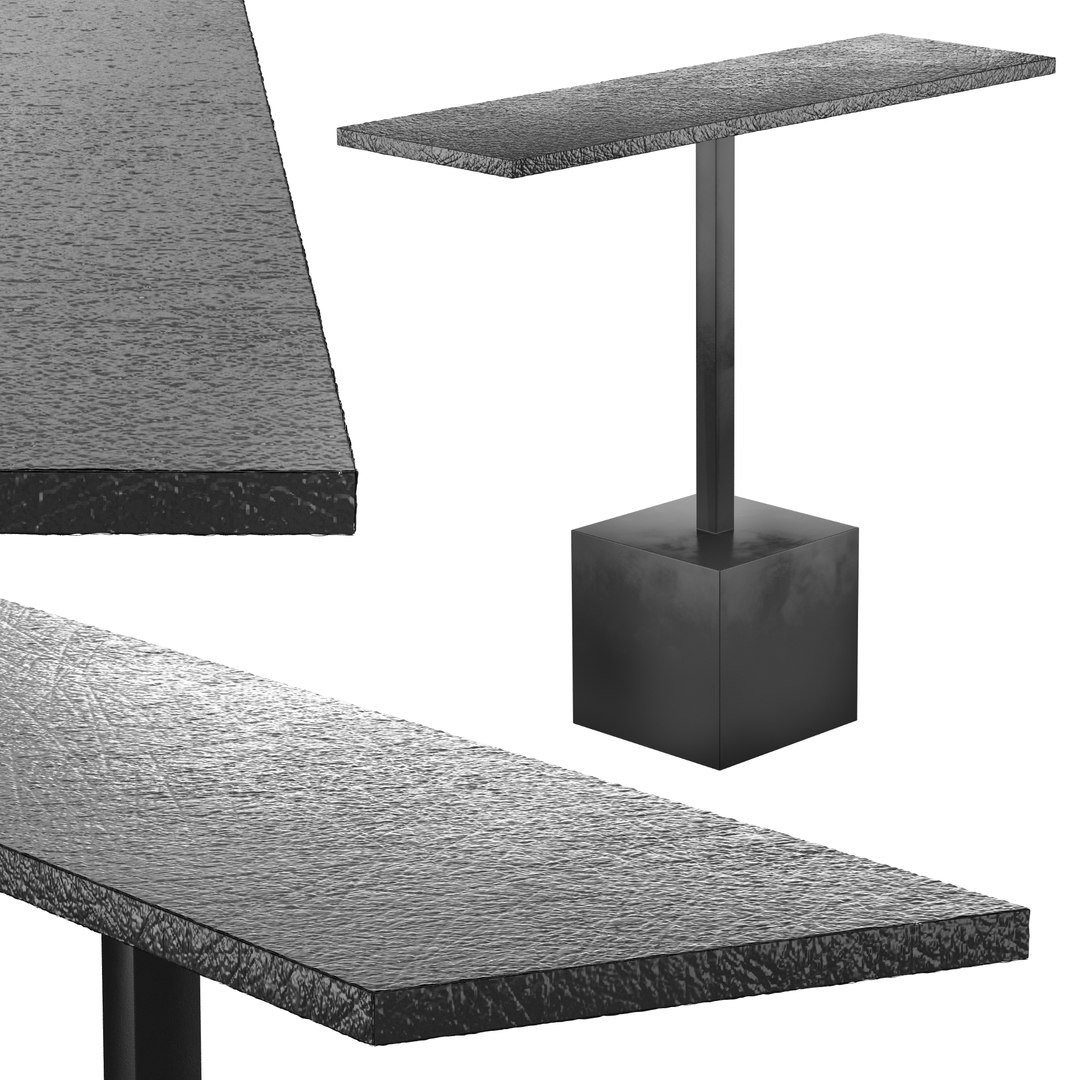 Block Arm Table model - TurboSquid 1862772