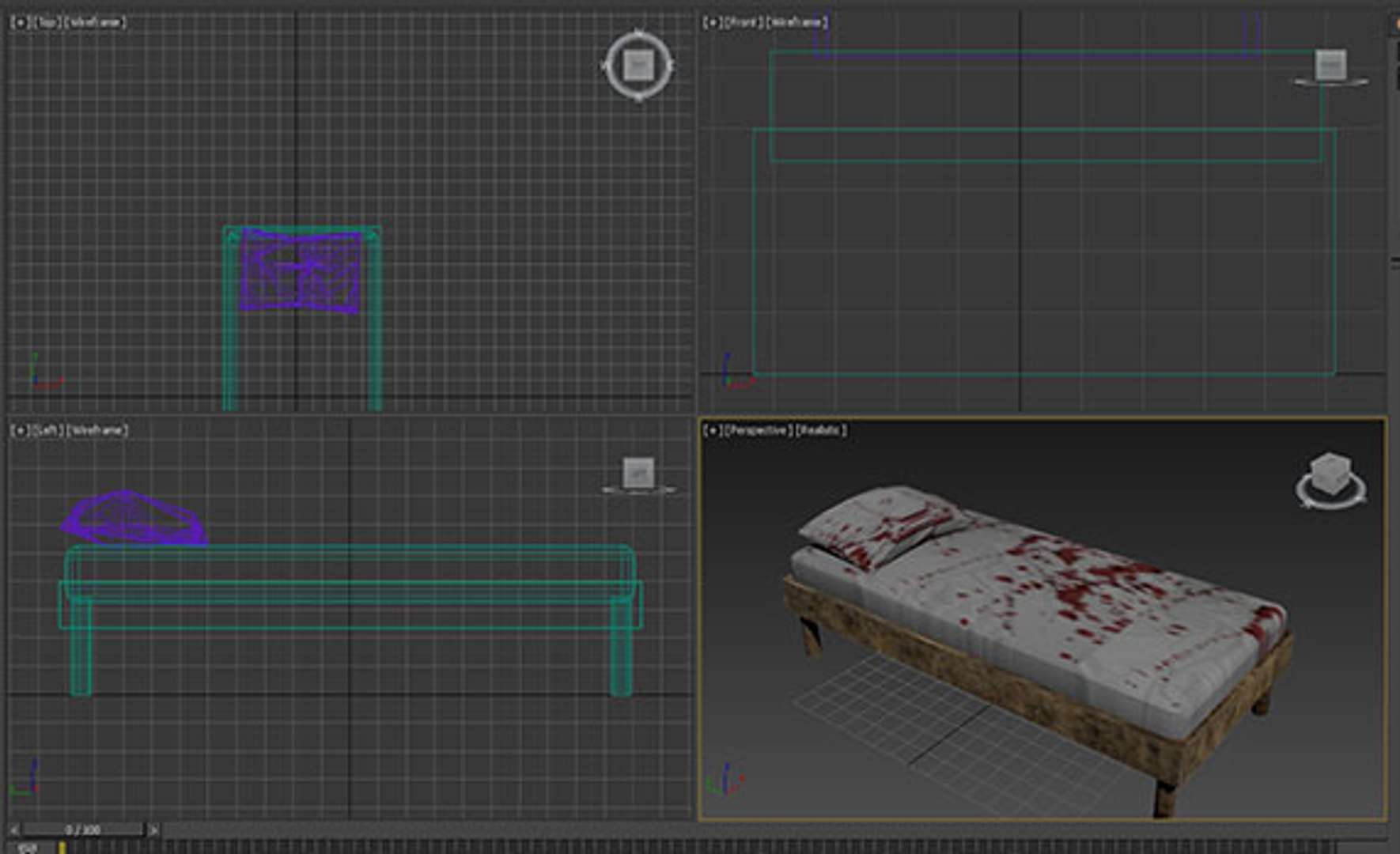 Bloody Bed 3D Model - TurboSquid 1299102