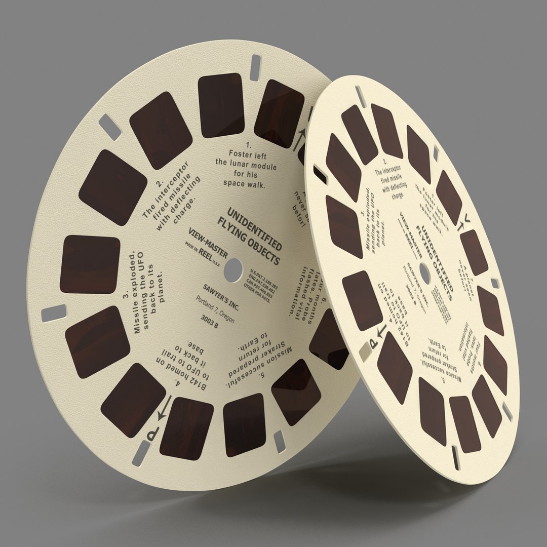 3d model stereoscope cardboard disks