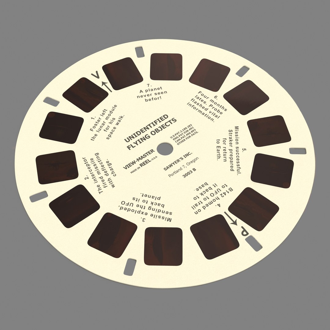 3d model stereoscope cardboard disks