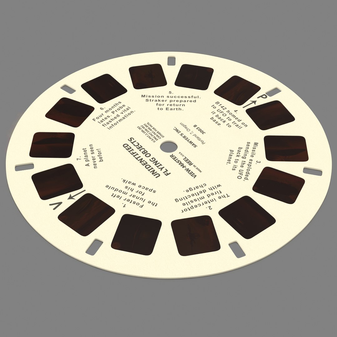 3d model stereoscope cardboard disks
