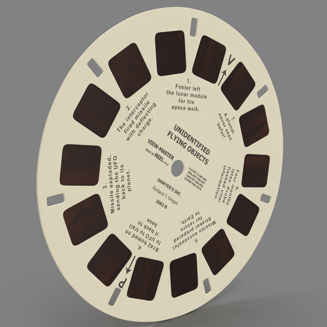 3d model stereoscope cardboard disks