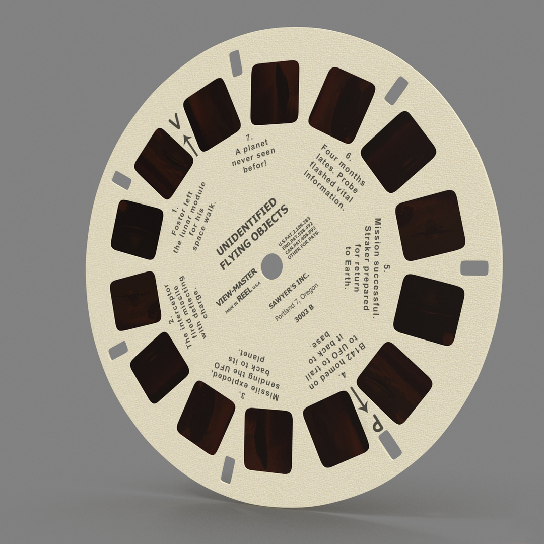3d model stereoscope cardboard disks