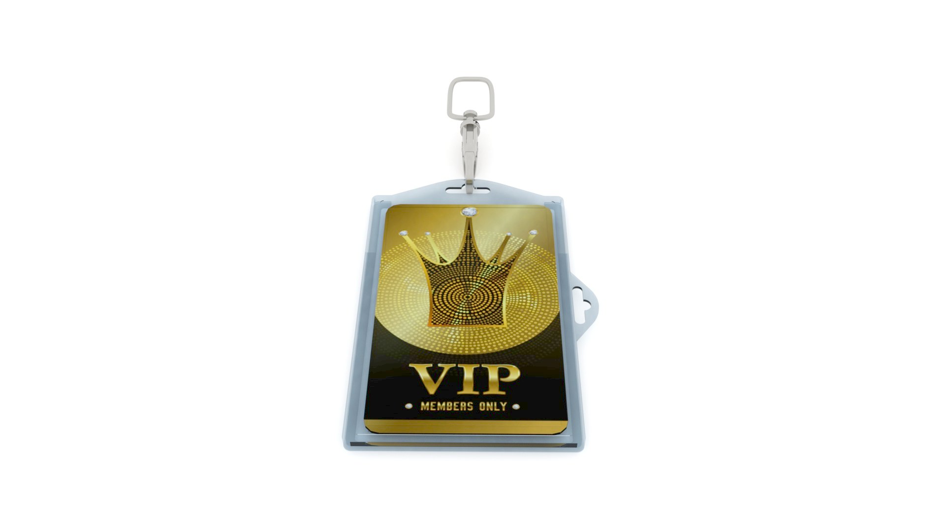 VIP Card In Lanyard - Special Members Pass - With Textures - 3D Asset ...