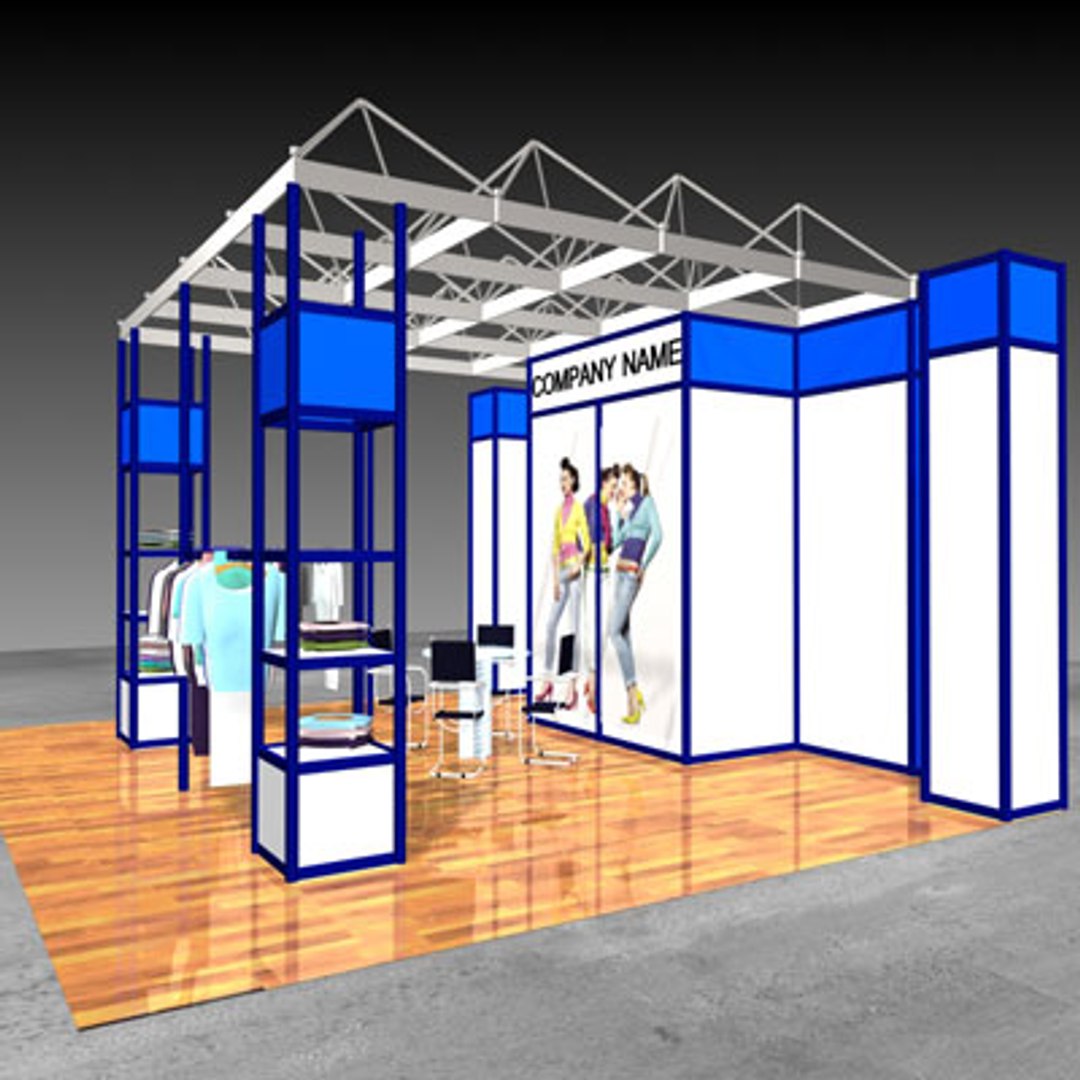 3d model fair stand exhibition