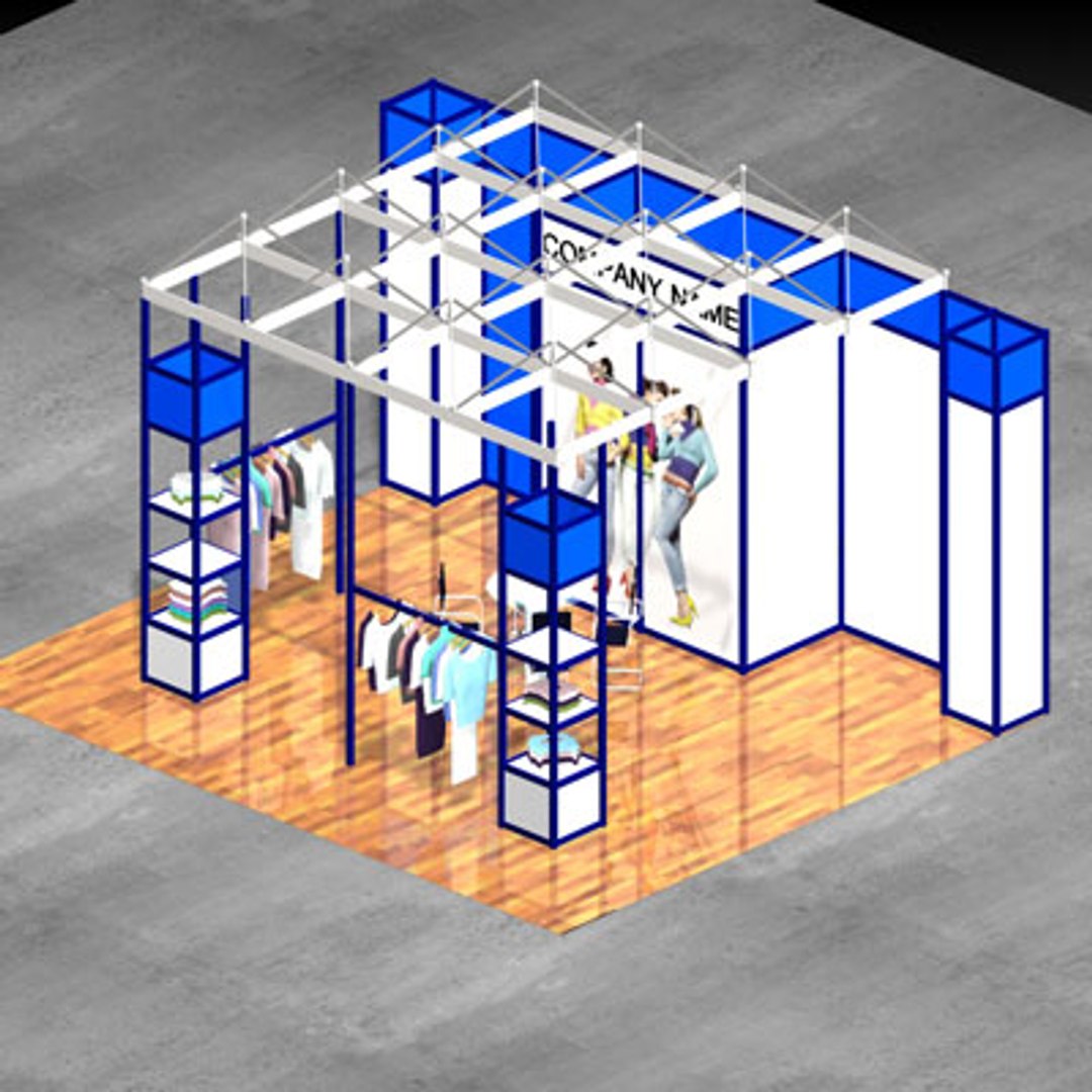 3d model fair stand exhibition