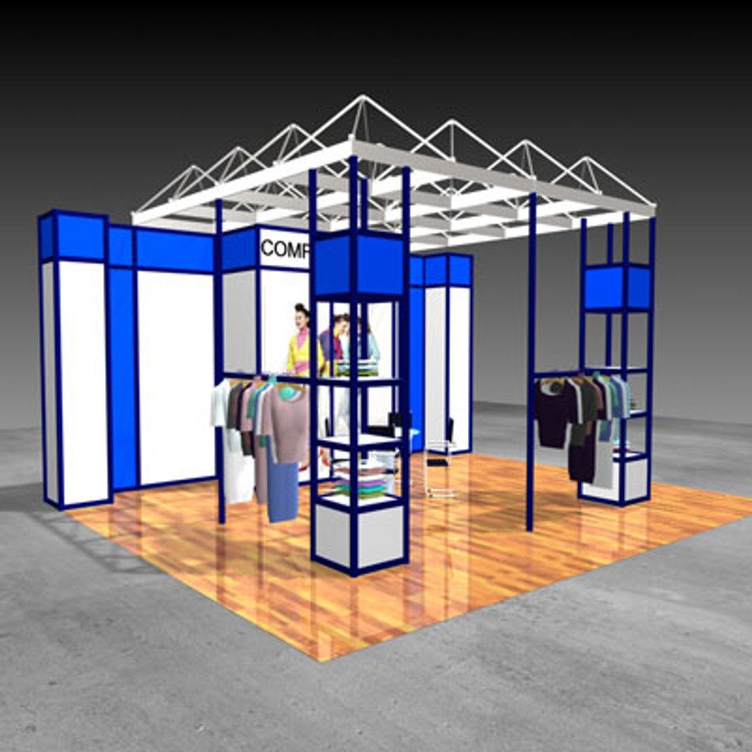 3d model fair stand exhibition