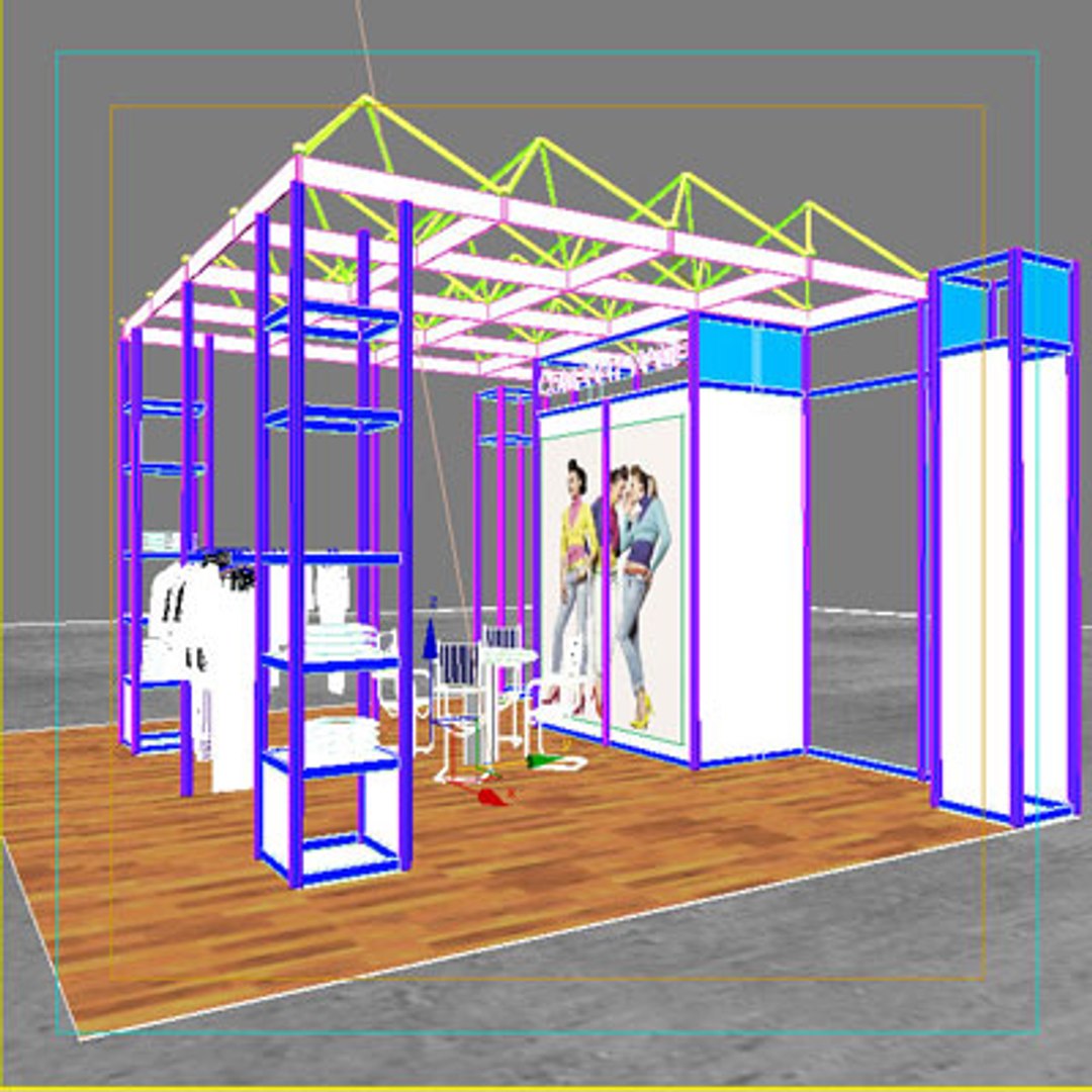 3d model fair stand exhibition