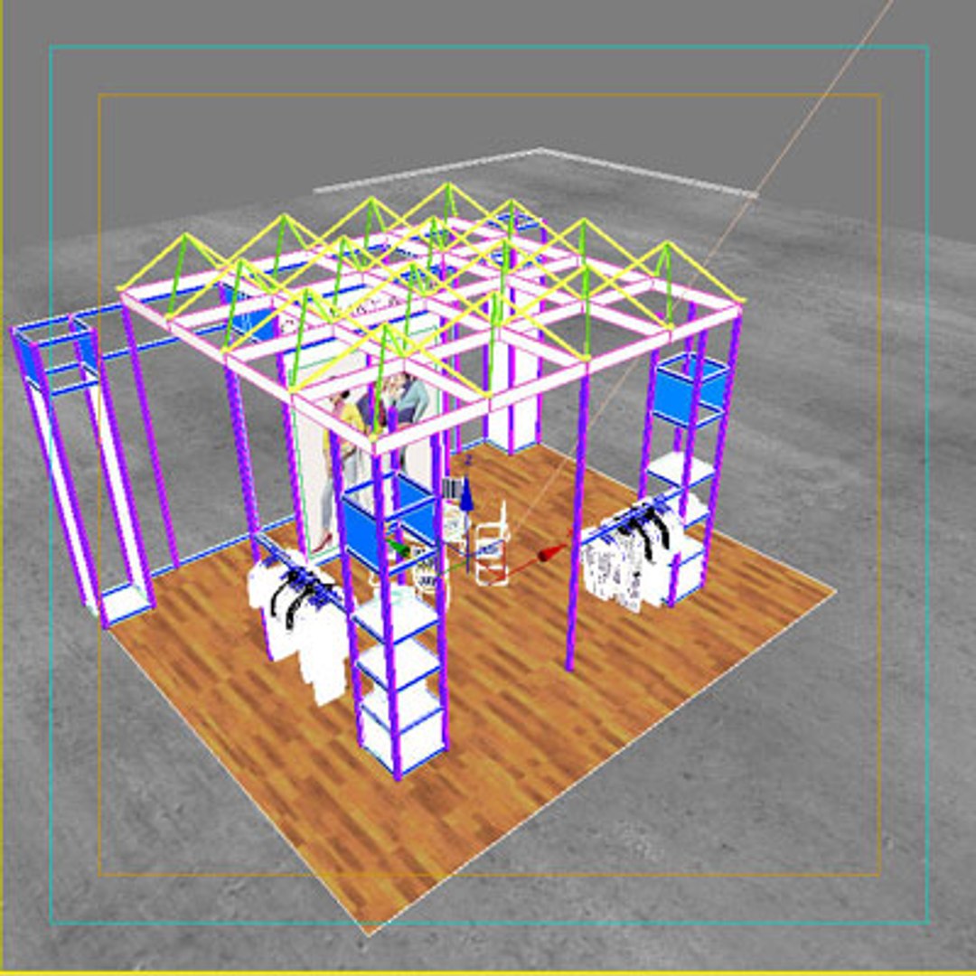 3d model fair stand exhibition
