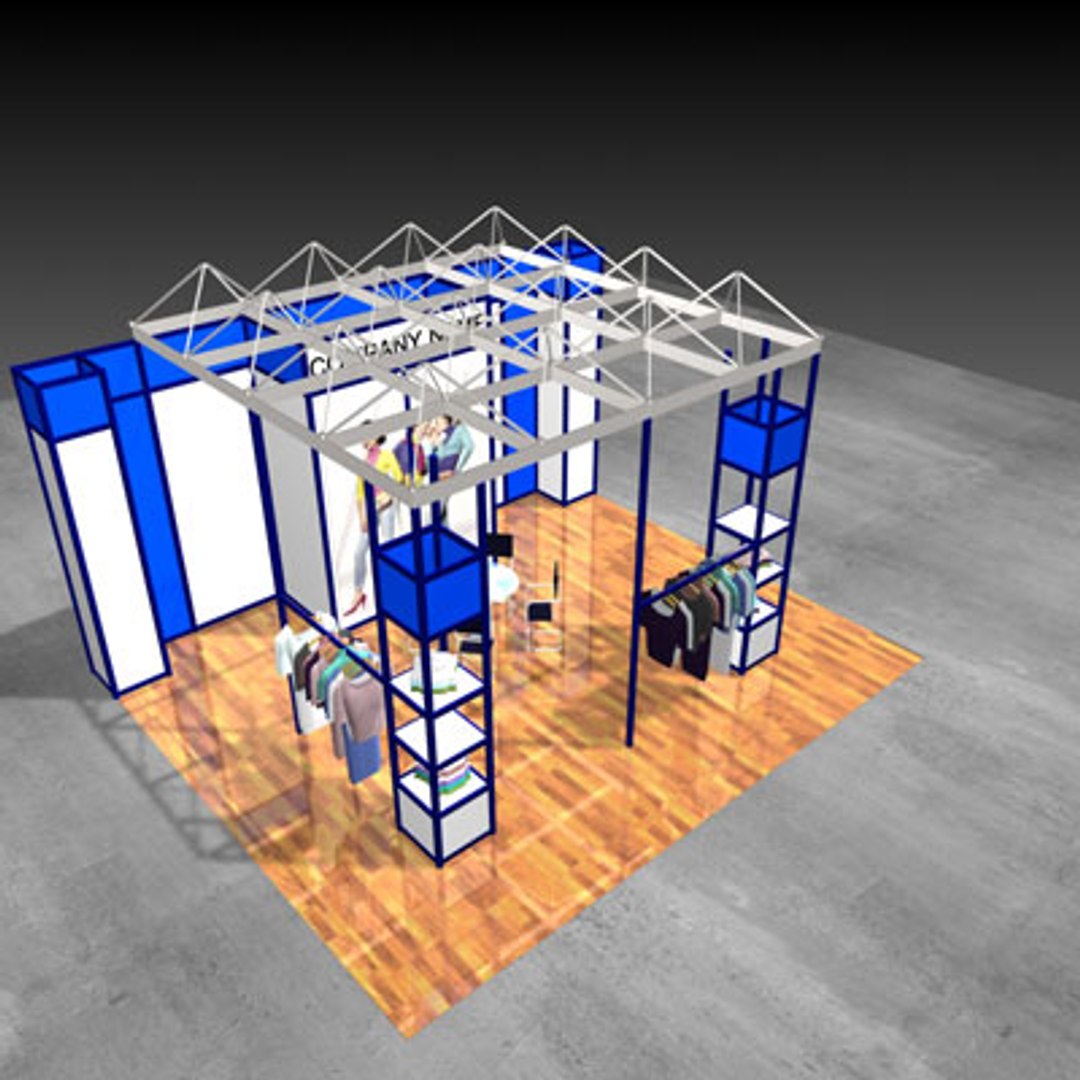 3d model fair stand exhibition