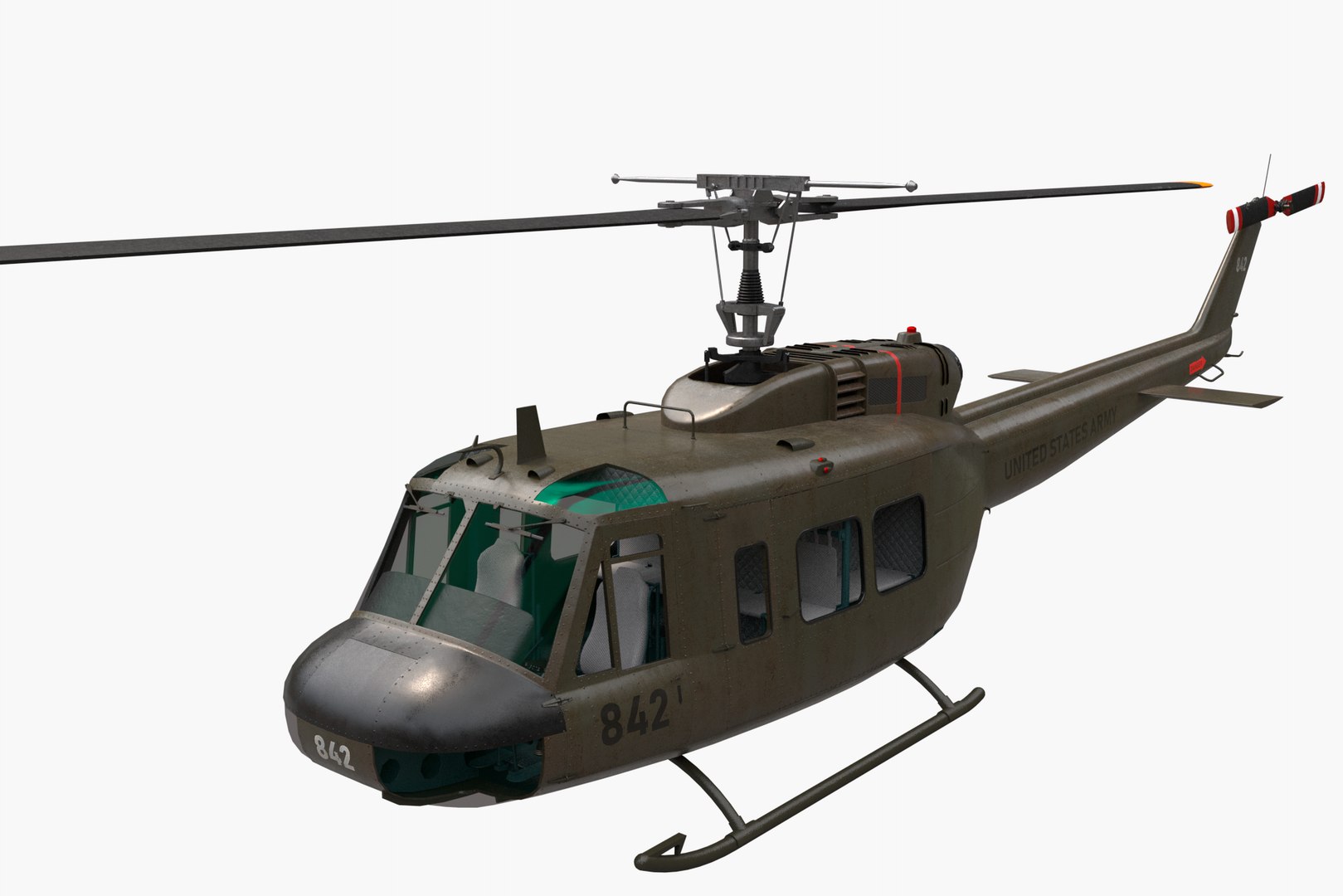 Helicopter Bell Uh-1 Huey 3D Model - TurboSquid 1574431