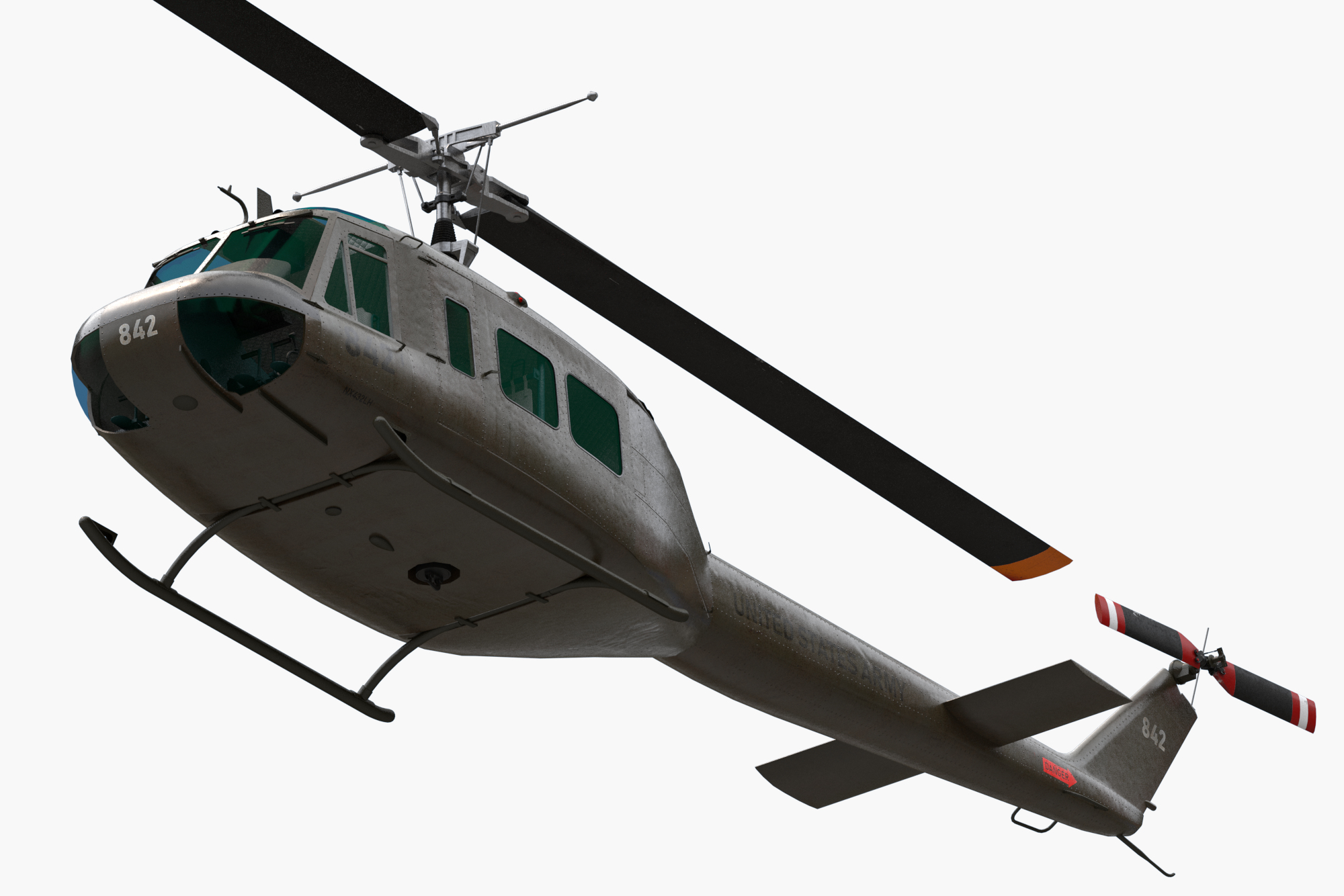 Helicopter bell uh-1 huey 3D model - TurboSquid 1574431