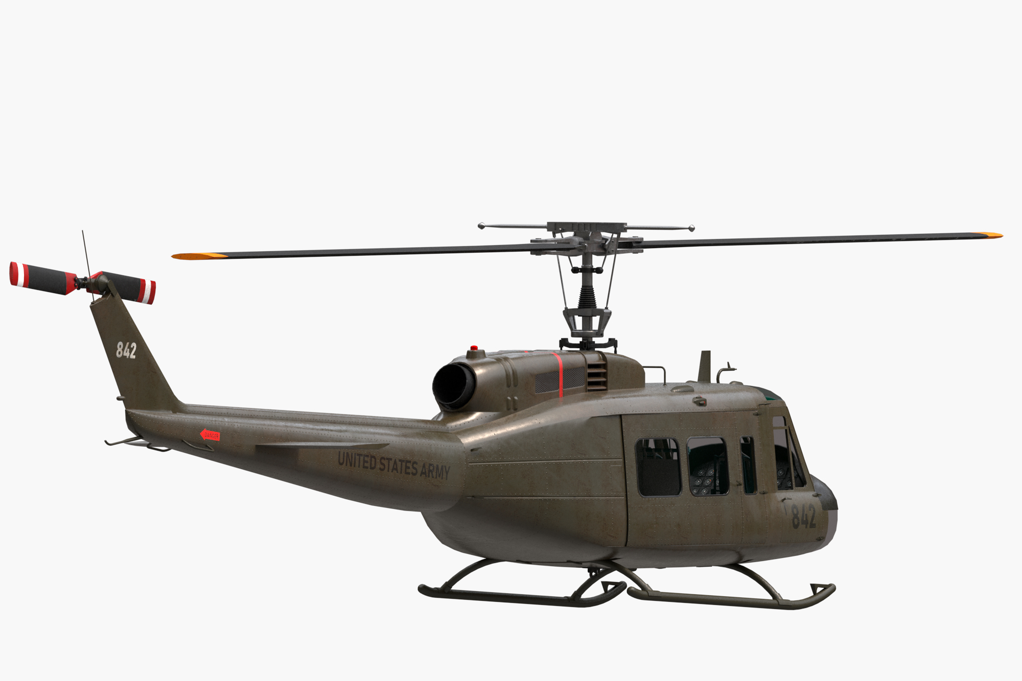 Helicopter bell uh-1 huey 3D model - TurboSquid 1574431