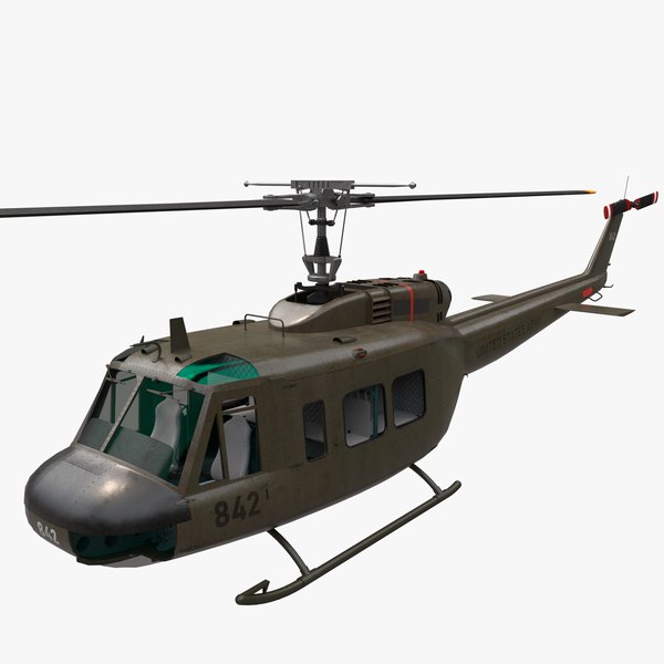 Helicopter bell uh-1 huey 3D model - TurboSquid 1574431