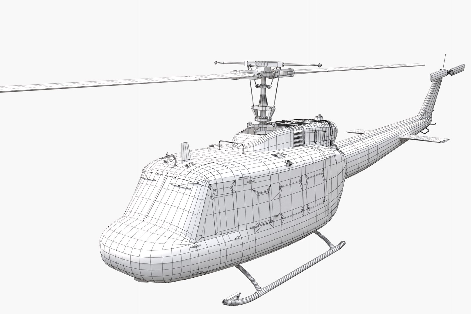 Helicopter Bell Uh-1 Huey 3D Model - TurboSquid 1574431