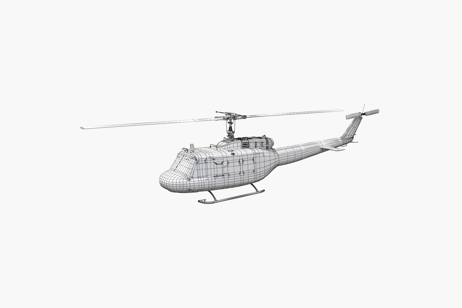 Helicopter Bell Uh-1 Huey 3D Model - TurboSquid 1574431